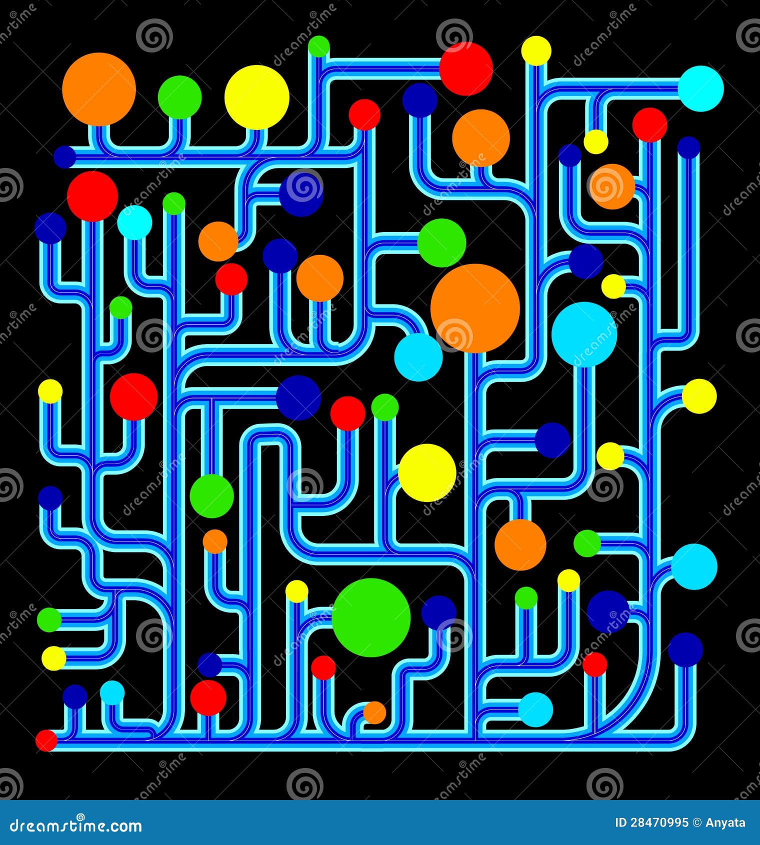 Colorful Net Abstract Vector Stock Vector - Illustration of connector ...