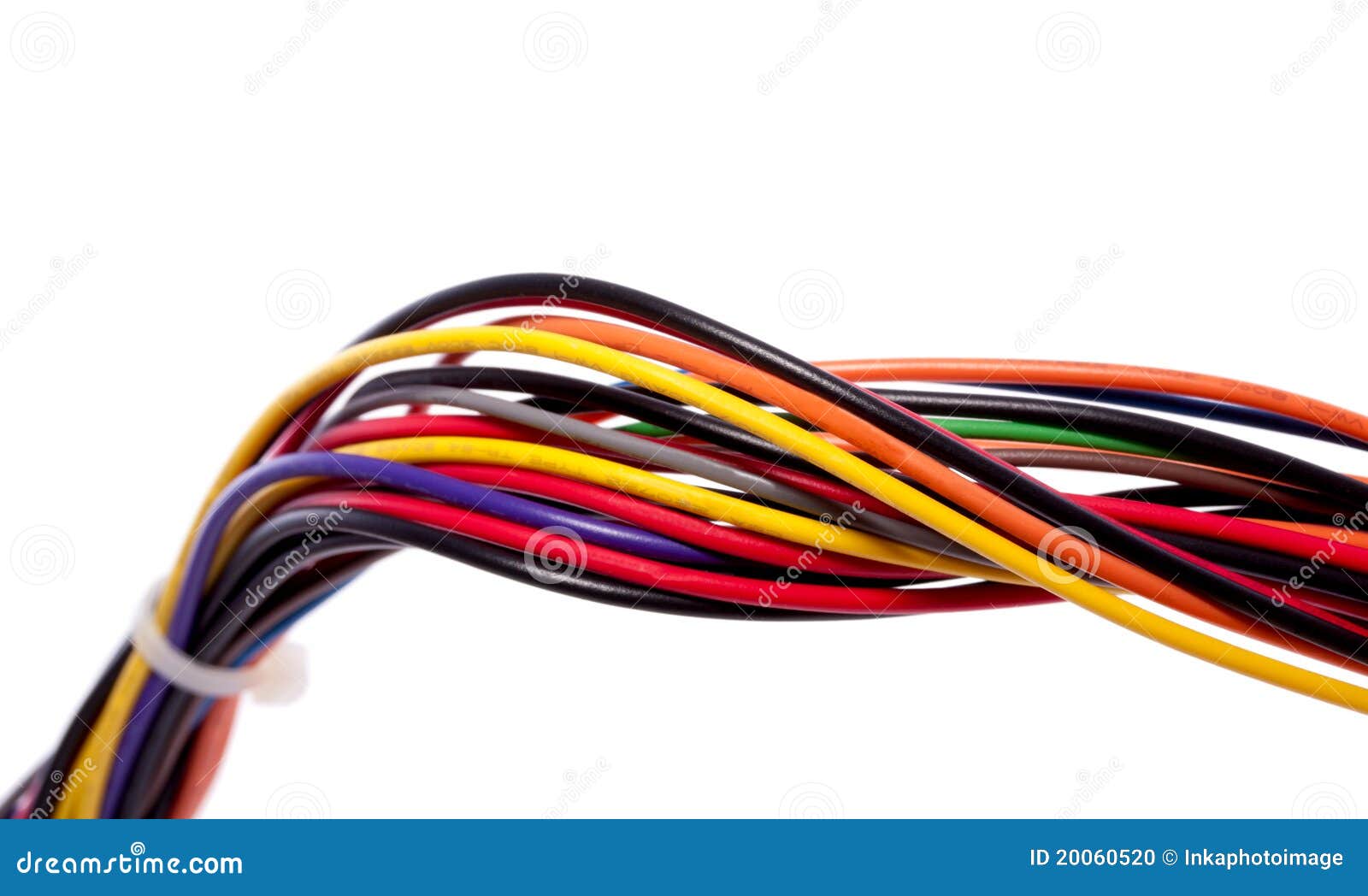 Colorful Network Computer Cable Stock Photo - Image of objects, orange ...