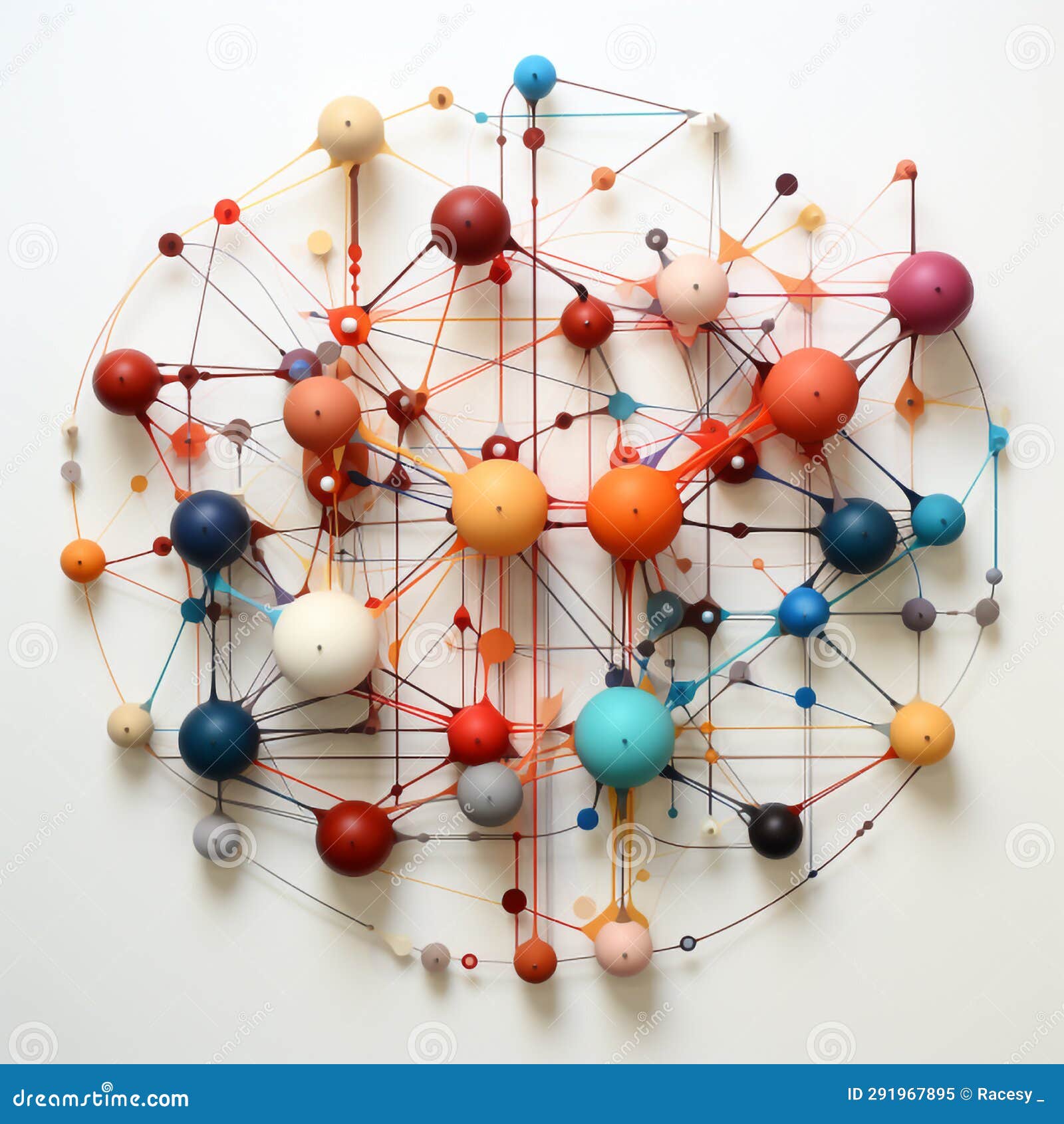 Colorful Network Graph Illustration Stock Illustration - Illustration ...