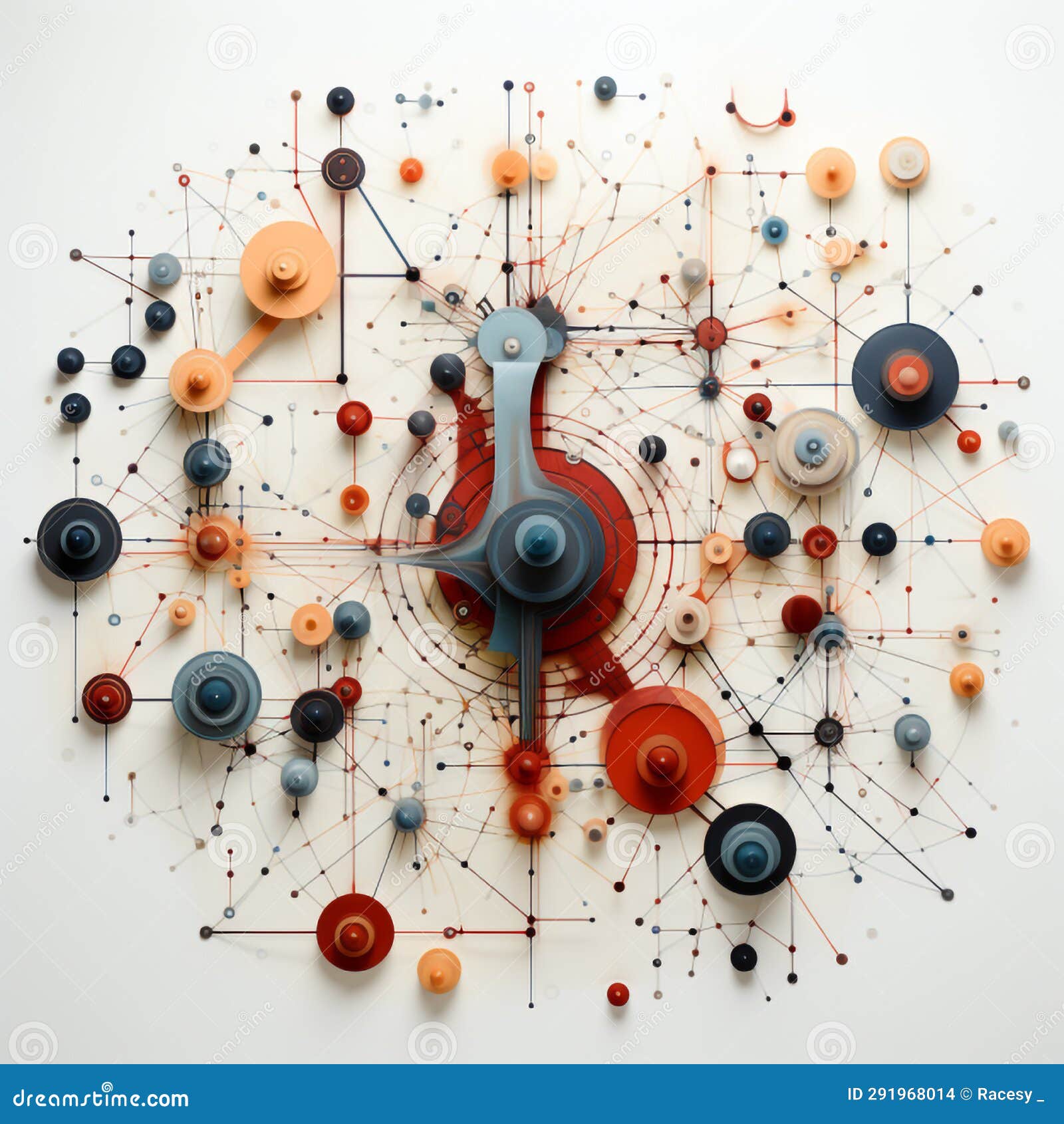 Colorful Network Graph Illustration Stock Illustration - Illustration ...