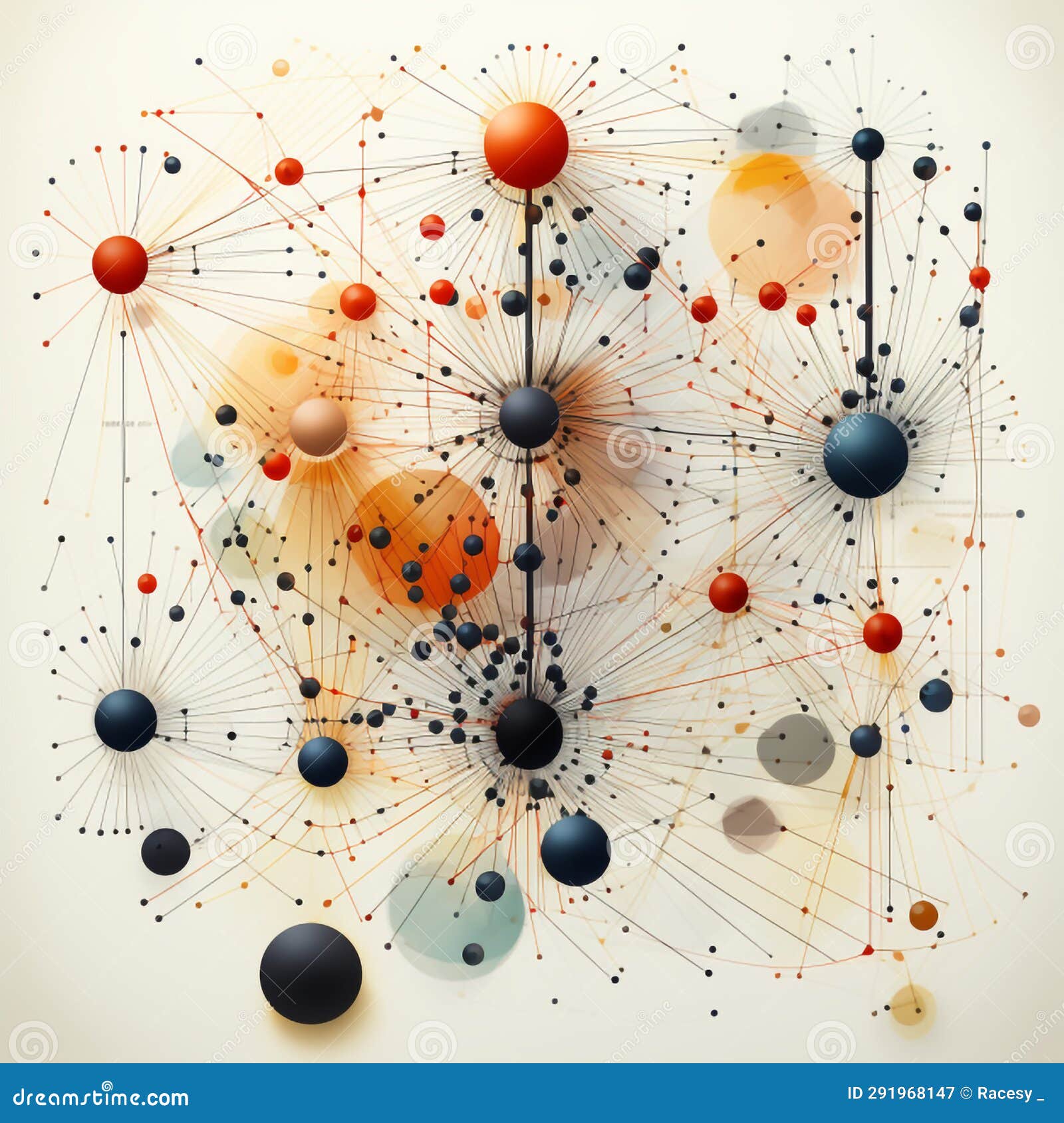 Colorful Network Graph Illustration Stock Illustration - Illustration ...