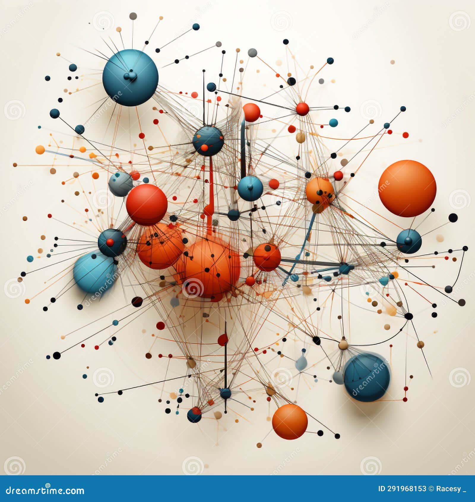 Colorful Network Graph Illustration Stock Illustration - Illustration ...