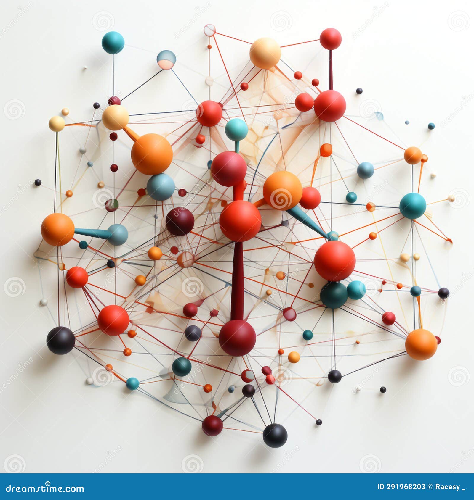 Colorful Network Graph Illustration Stock Image - Image of chart ...