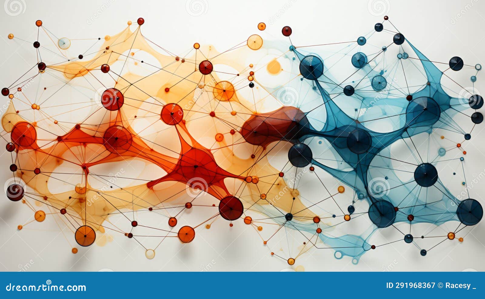 Colorful Network Graph Illustration Stock Illustration - Illustration ...