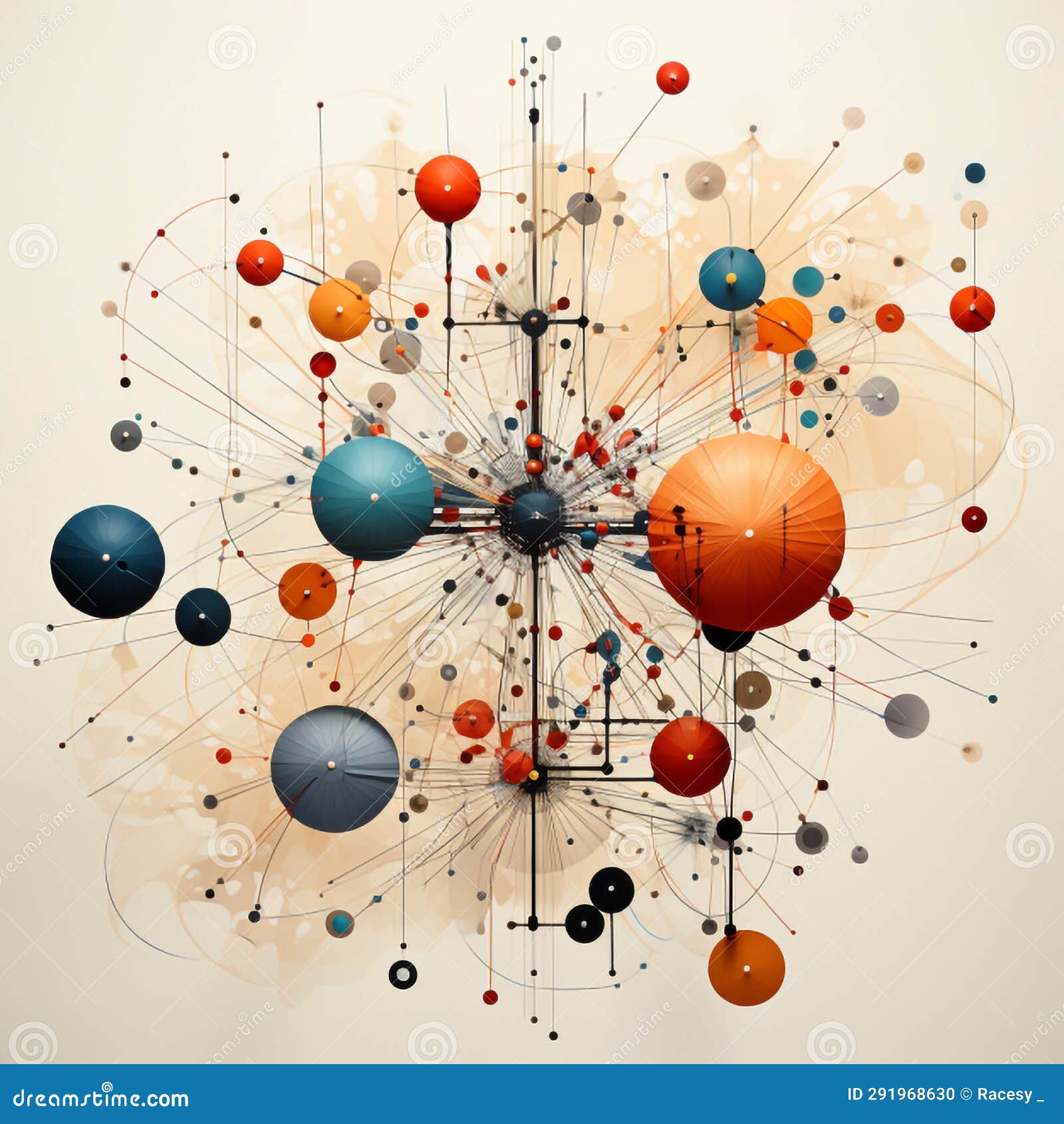 Colorful Network Graph Illustration Stock Illustration - Illustration ...