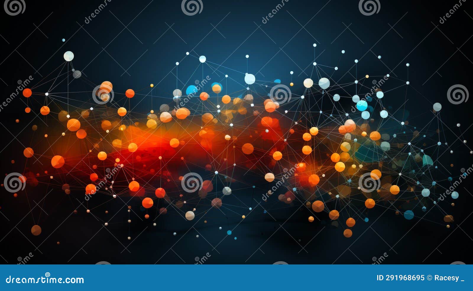 Colorful Network Graph Illustration Stock Illustration - Illustration ...