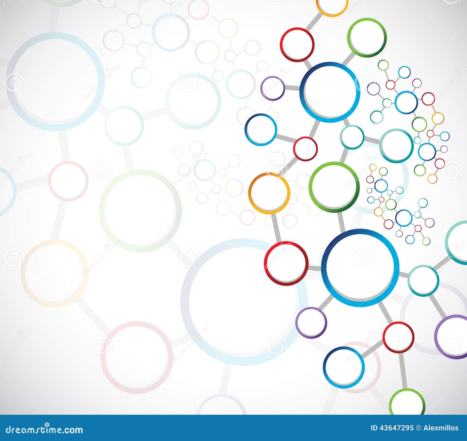 Colorful Network Link Graphic Connections Stock Illustration ...