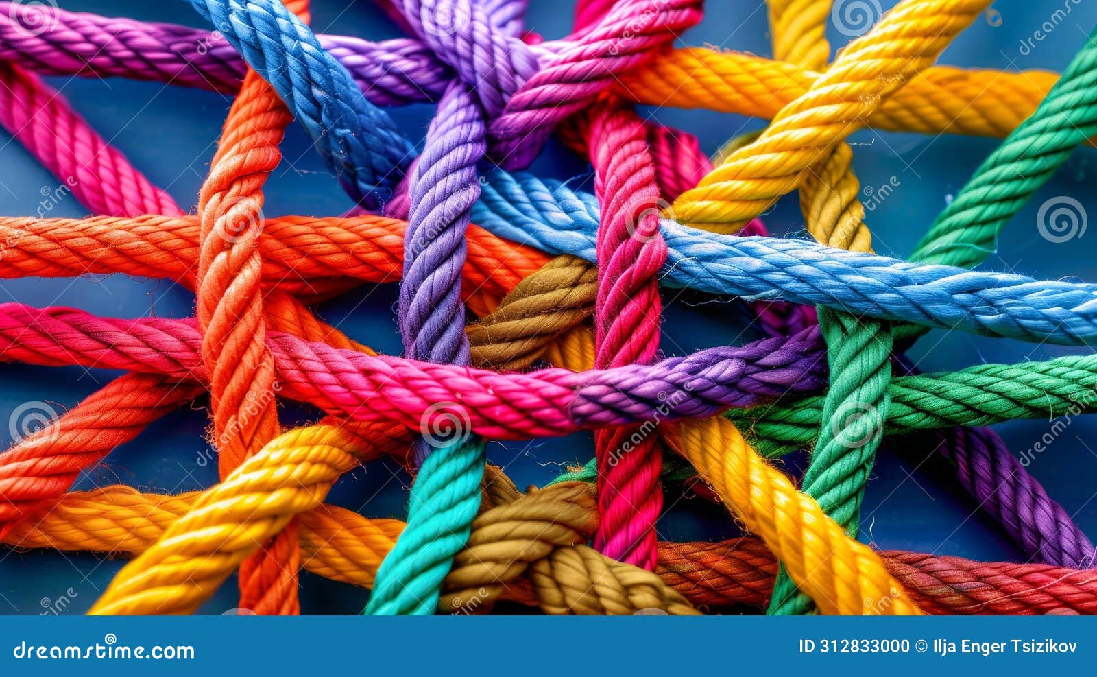 Colorful Network Rope Integration Concept for Diverse Team Strength ...