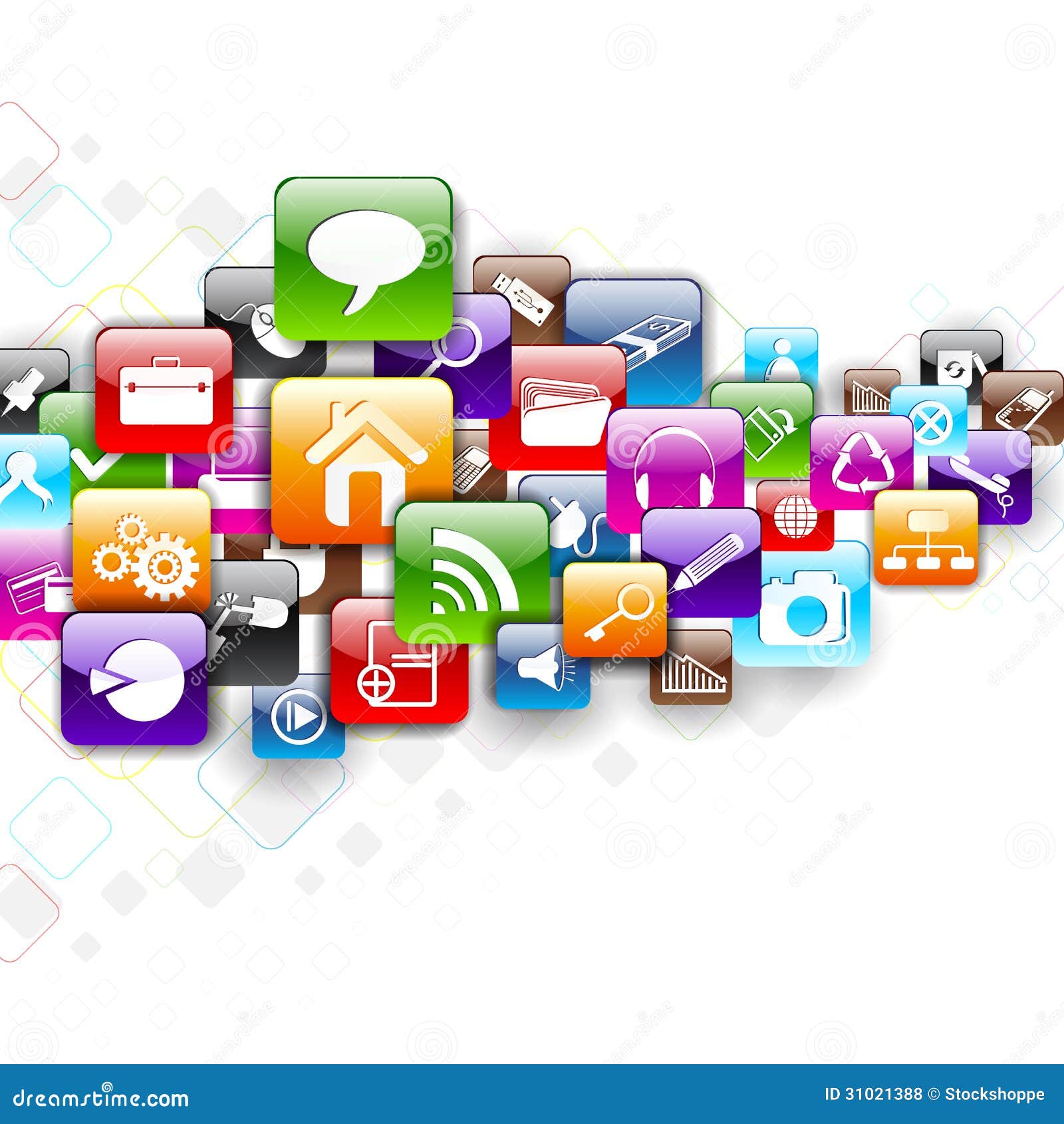 Colorful Network stock vector. Illustration of design - 31021388