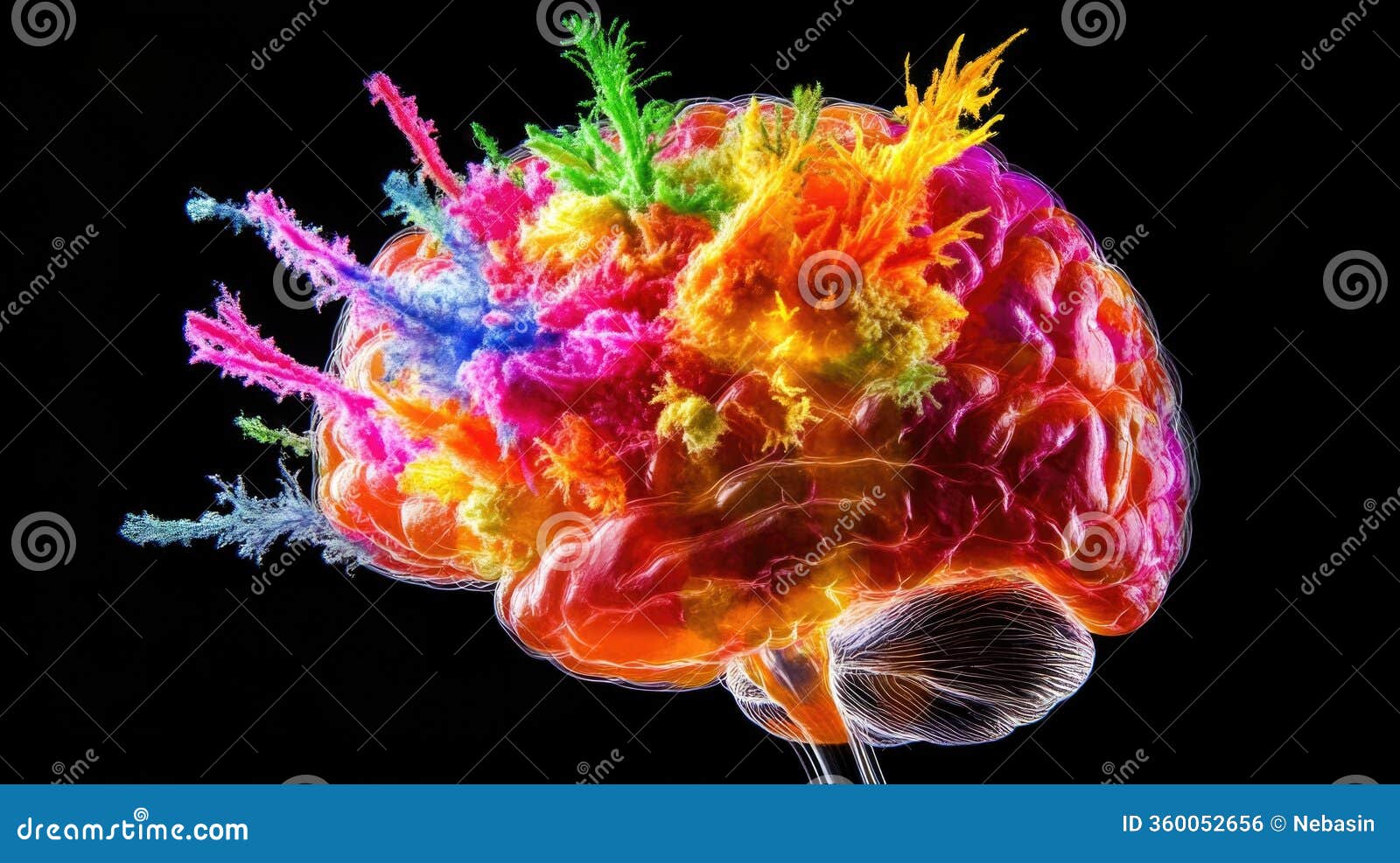 Vibrant Synaptic Activity In The Human Brain, Neurological Connections ...