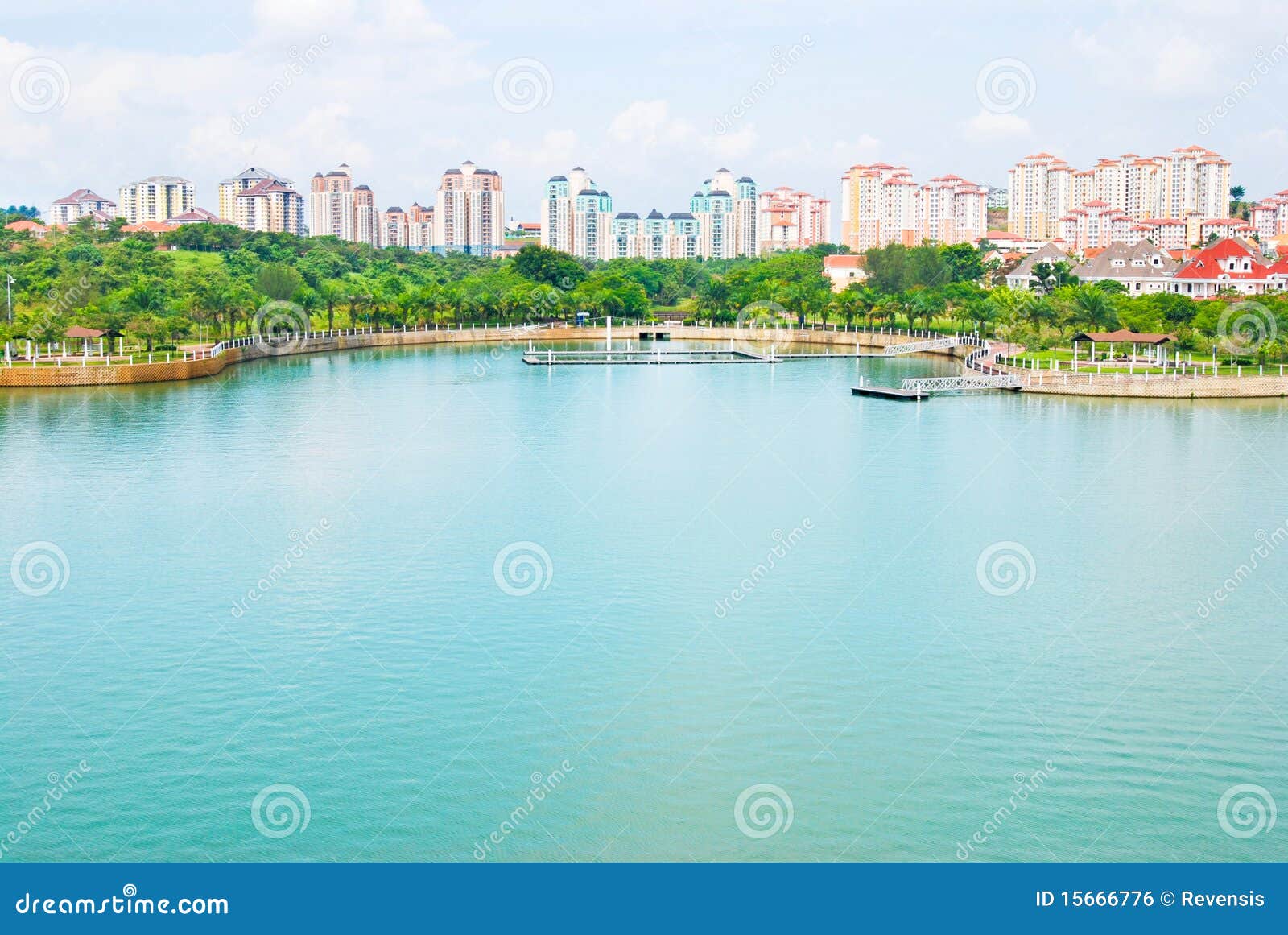 Colorful New Buildings and Putra Lake Stock Photo - Image of putrajaya ...