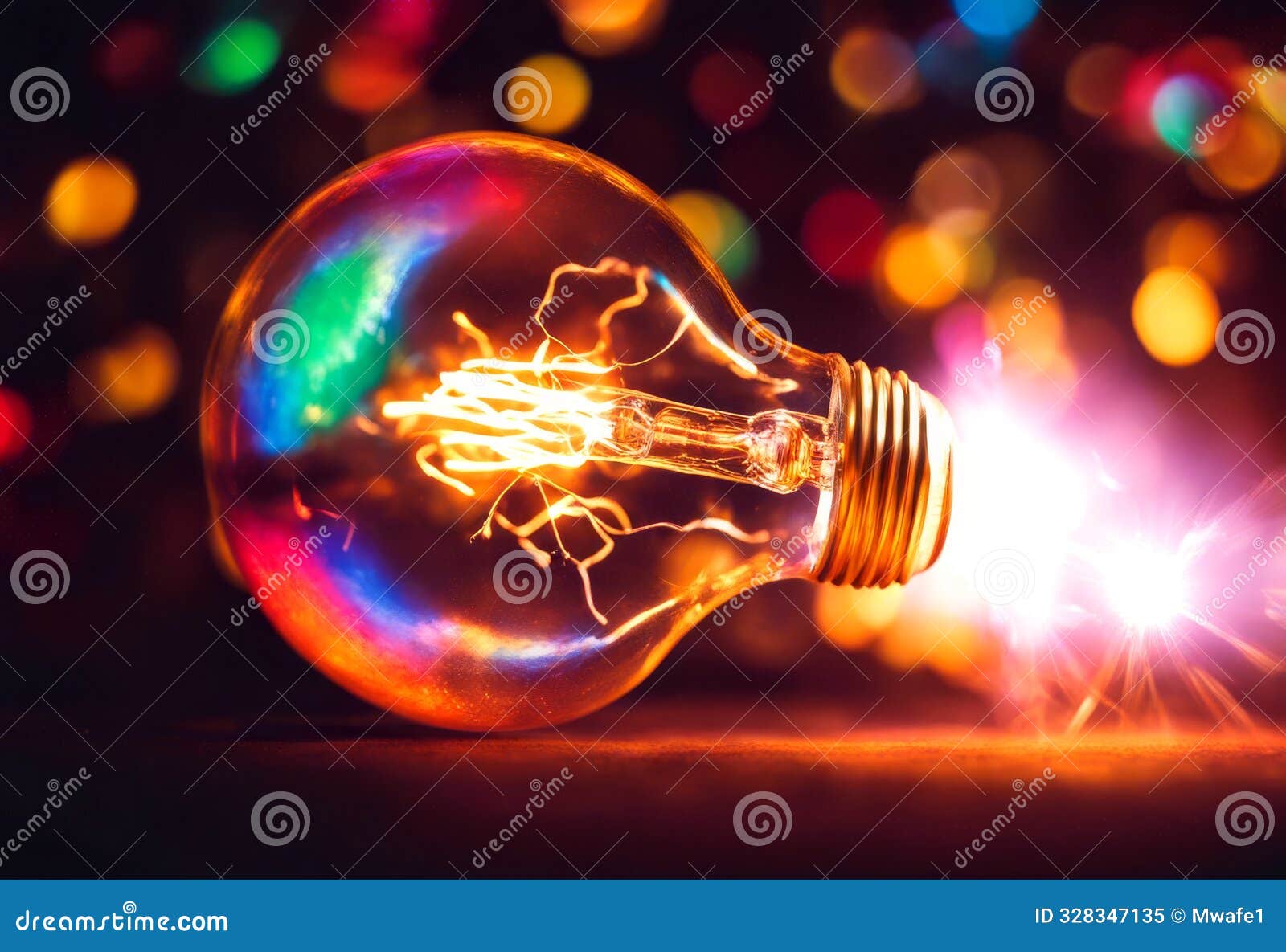 Colorful New Bulb Ideas Concepts Brainstorming Exploding Represents ...