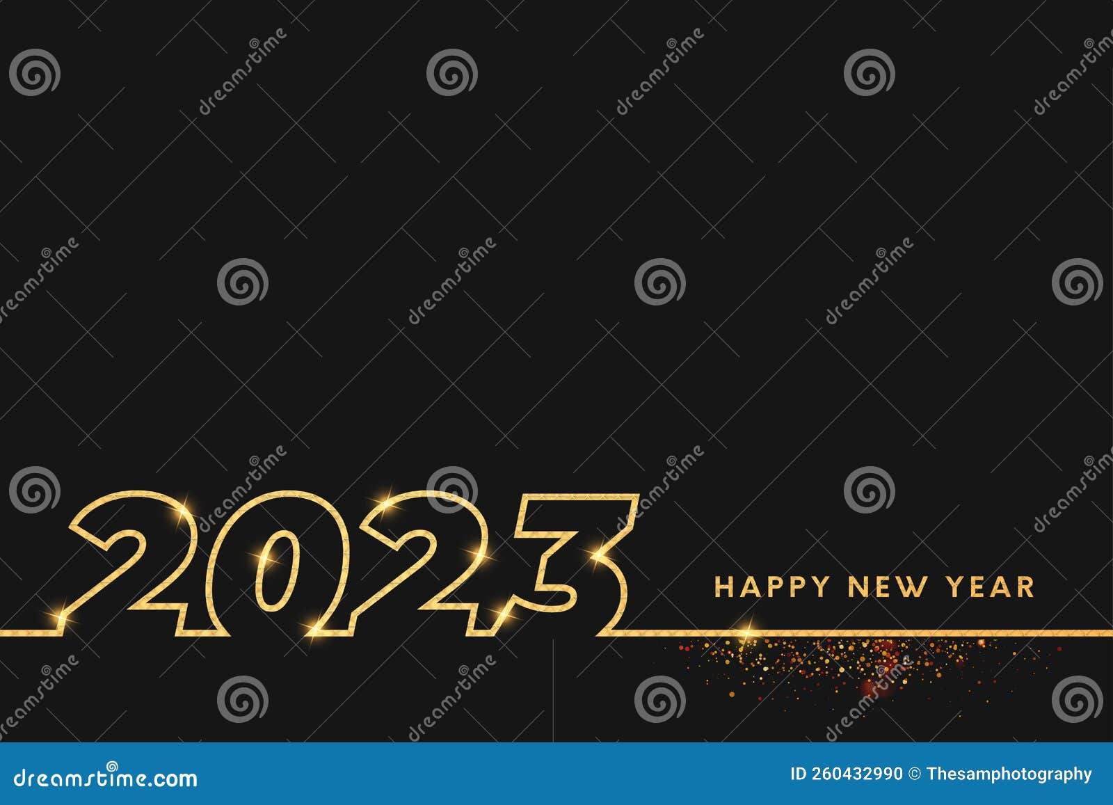 Colorful New Year Greetings Stock Illustration - Illustration of copy ...