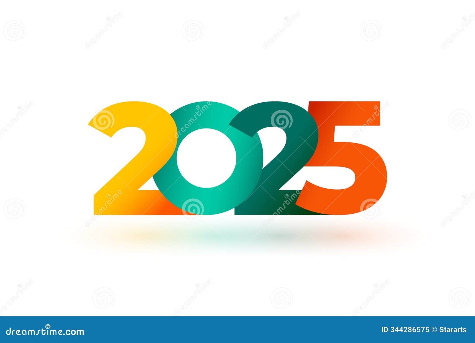 Colorful 2025 New Year Lettering Background with Text Space Stock ...