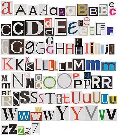 Colorful Newspaper Alphabet Stock Photo - Image of alphabet, paper ...