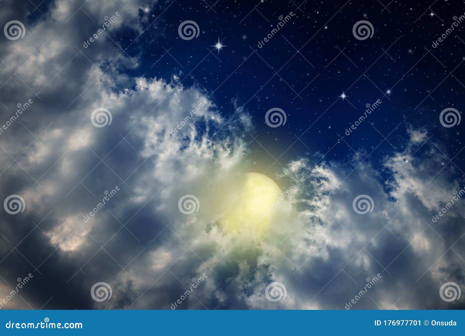 Colorful night sky stock image. Image of cloudy, nebula - 176977701