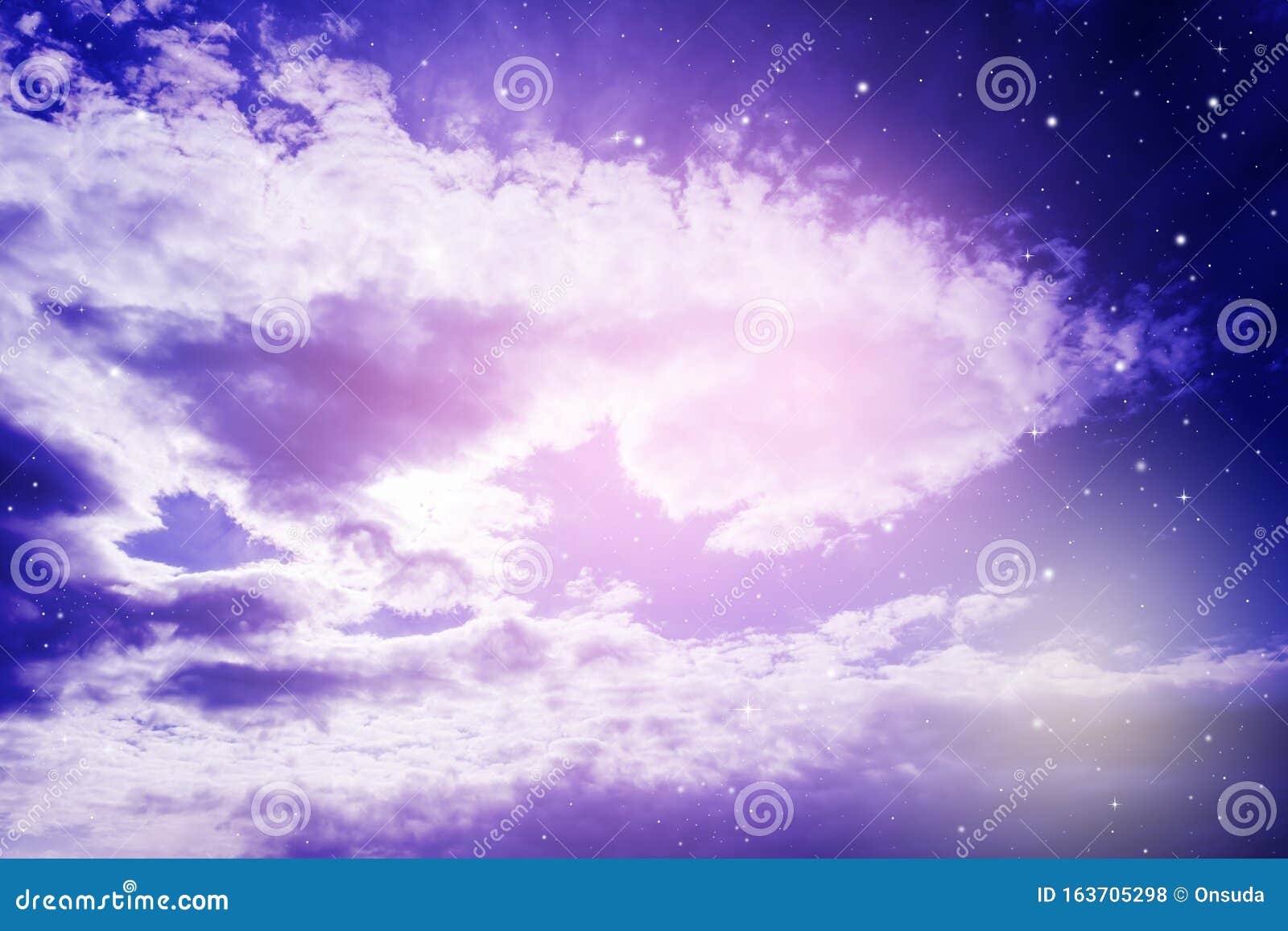 Colorful night sky stock photo. Image of paradise, cloud - 163705298