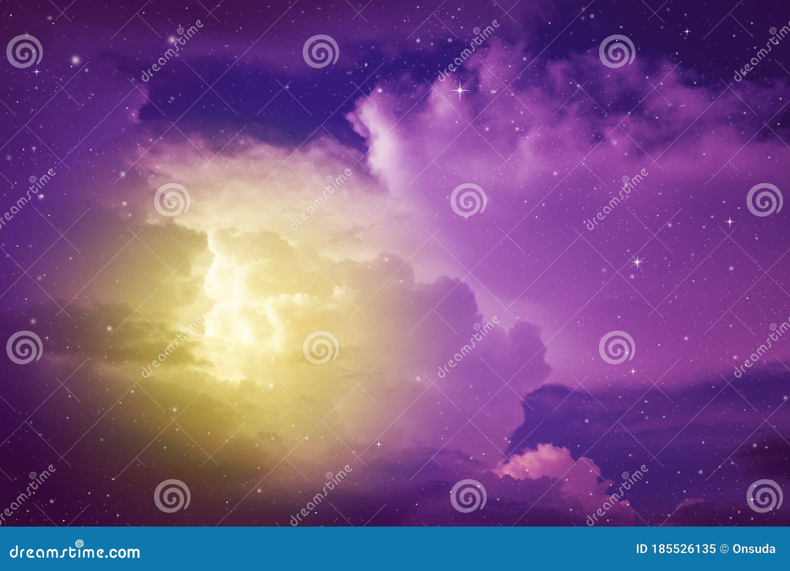 Colorful Night Sky with Stars Stock Image - Image of cosmos, light ...