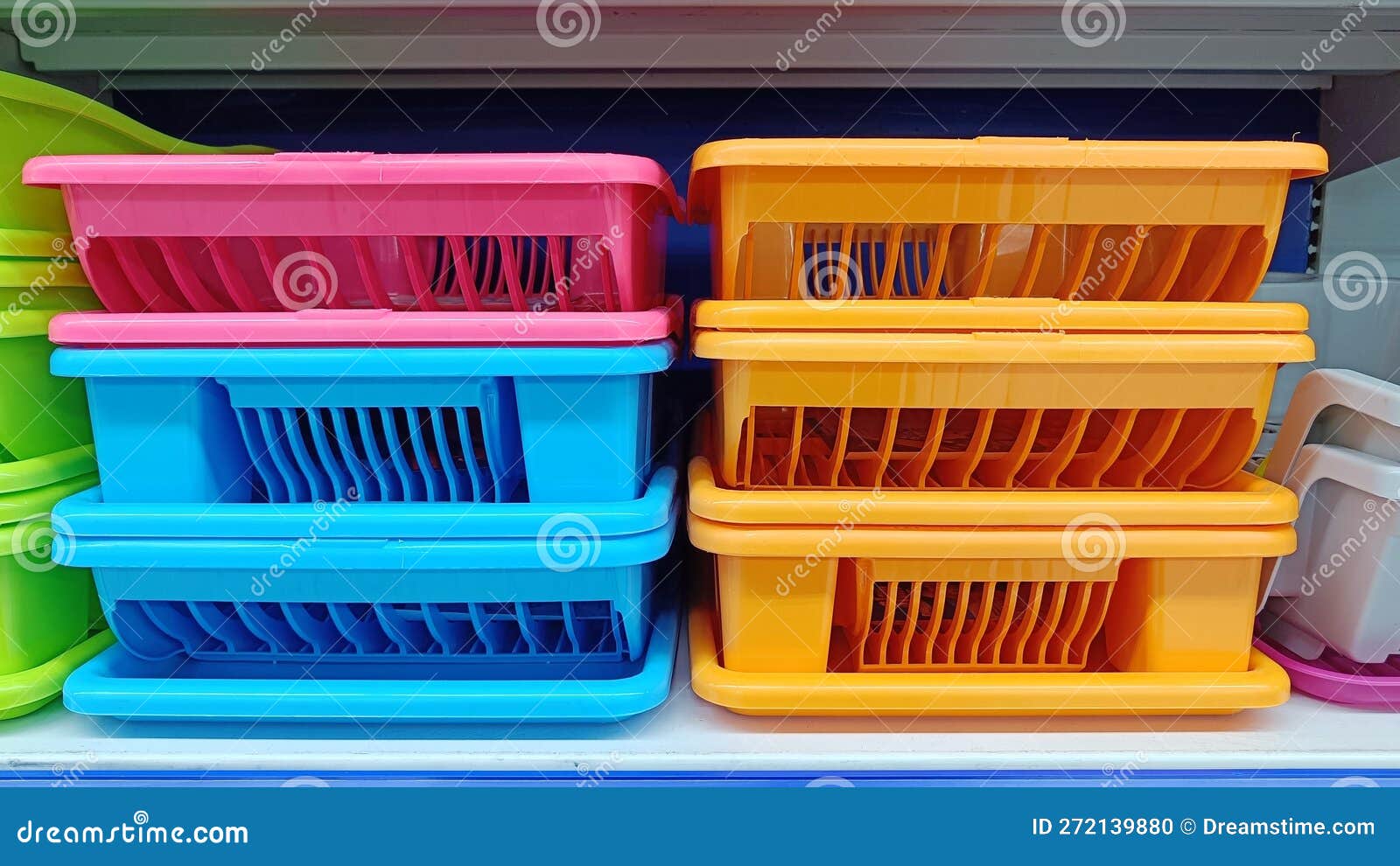 Colorful Note Basket on Stationery Rack Stock Photo - Image of ...