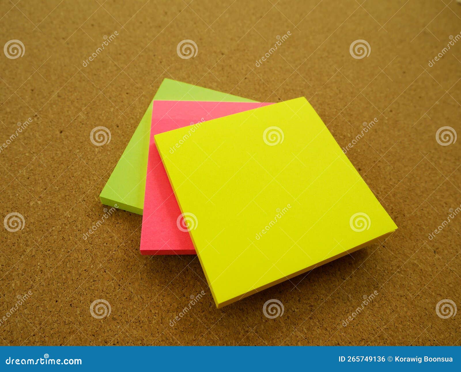 Colorful Note Pad on Wood Board Stock Photo - Image of office, colorful ...