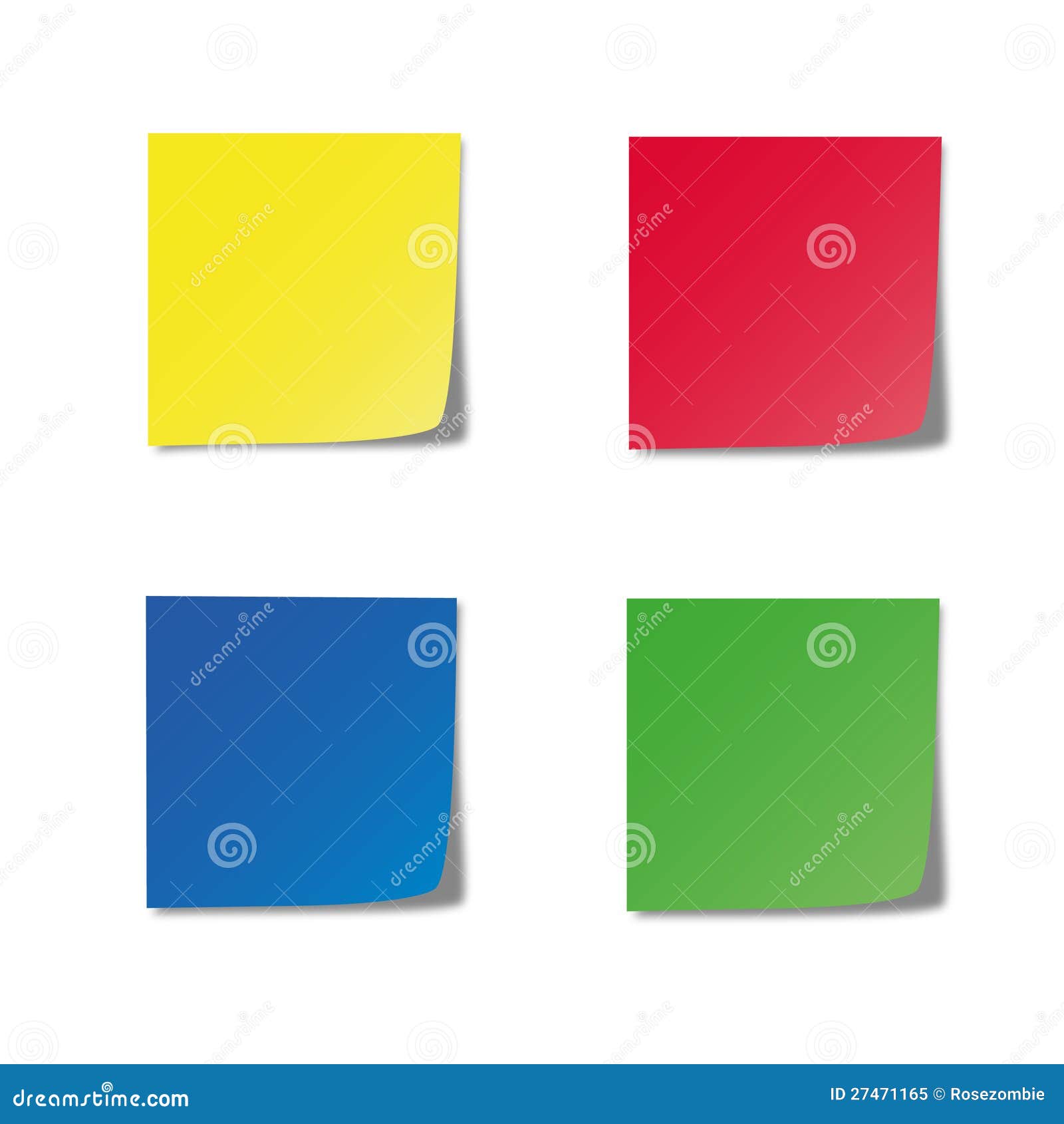 Colorful note paper stock vector. Illustration of sheet - 27471165