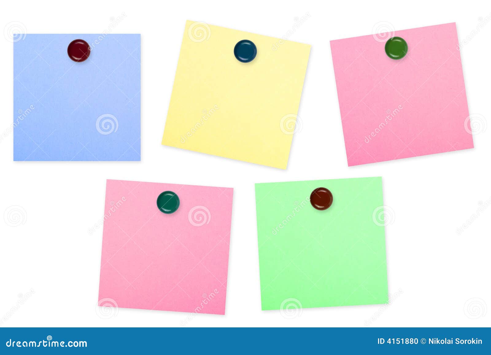 Colorful note paper stock photo. Image of information - 4151880
