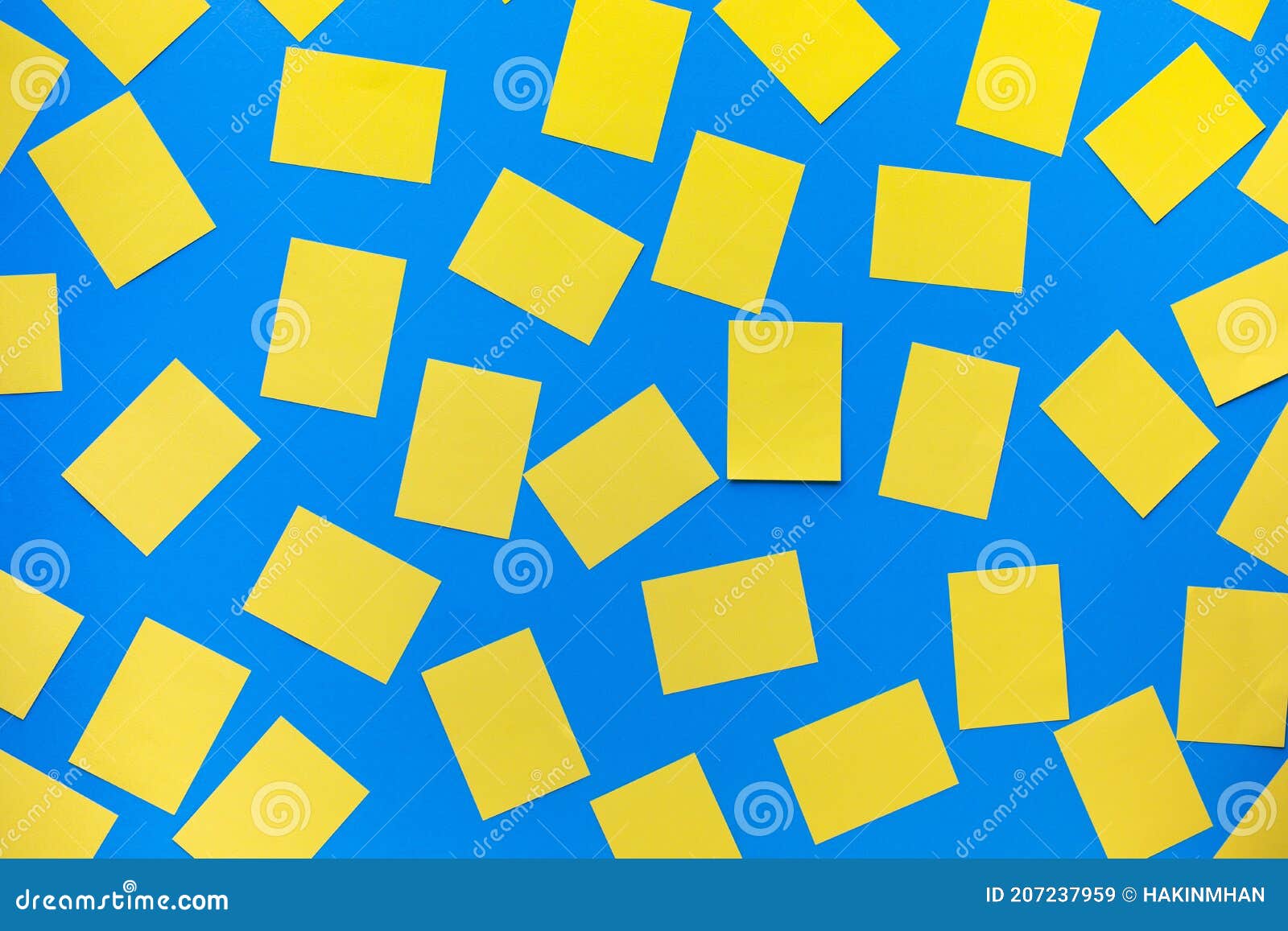 Colorful Note Papper on Blue Background Stock Image - Image of ...