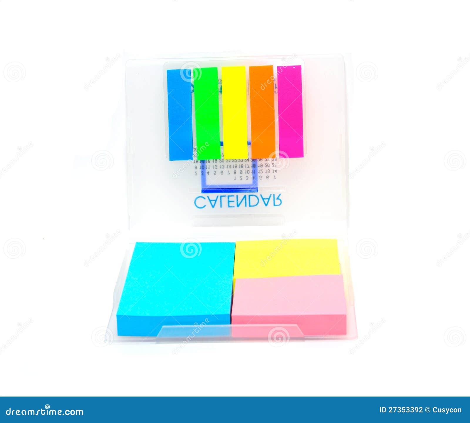 Colorful Note Postit in Box Set Stock Photo - Image of board, nine ...