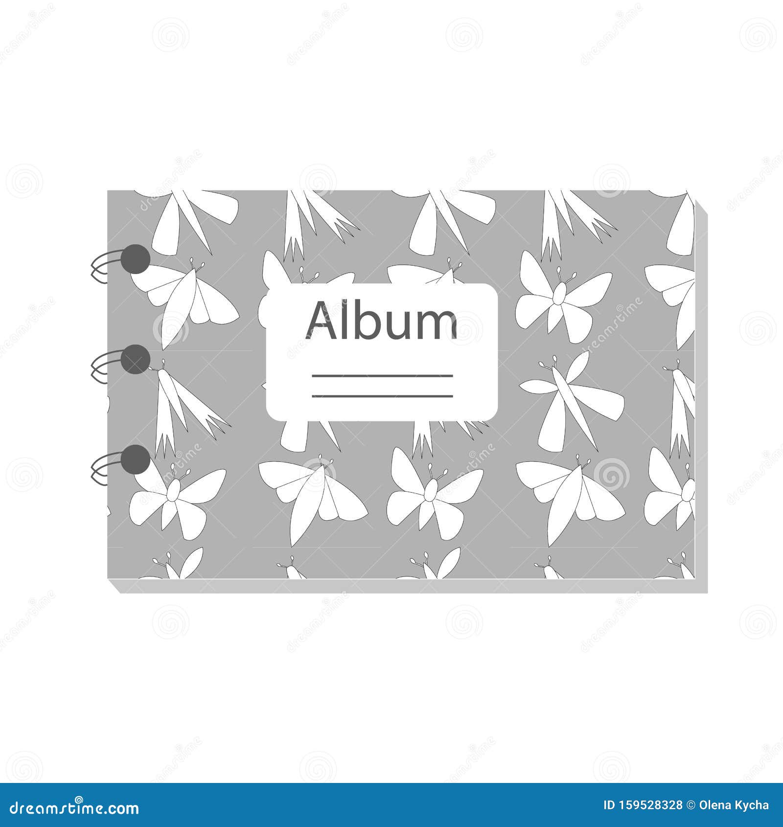 Colorful Notebook with Butterfly Pattern, Simple Design. Modern ...