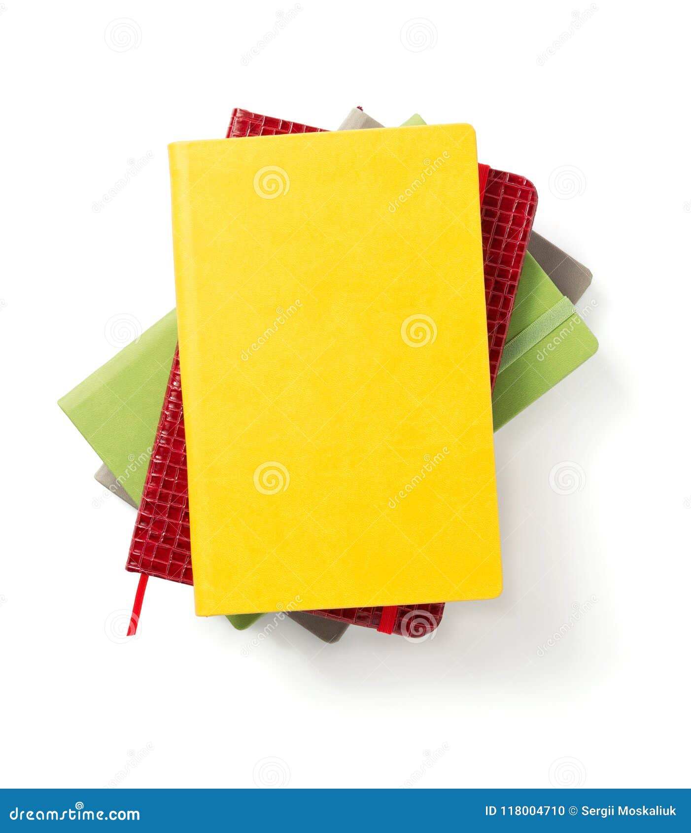 Colorful Notebook at White Background Stock Photo - Image of document ...