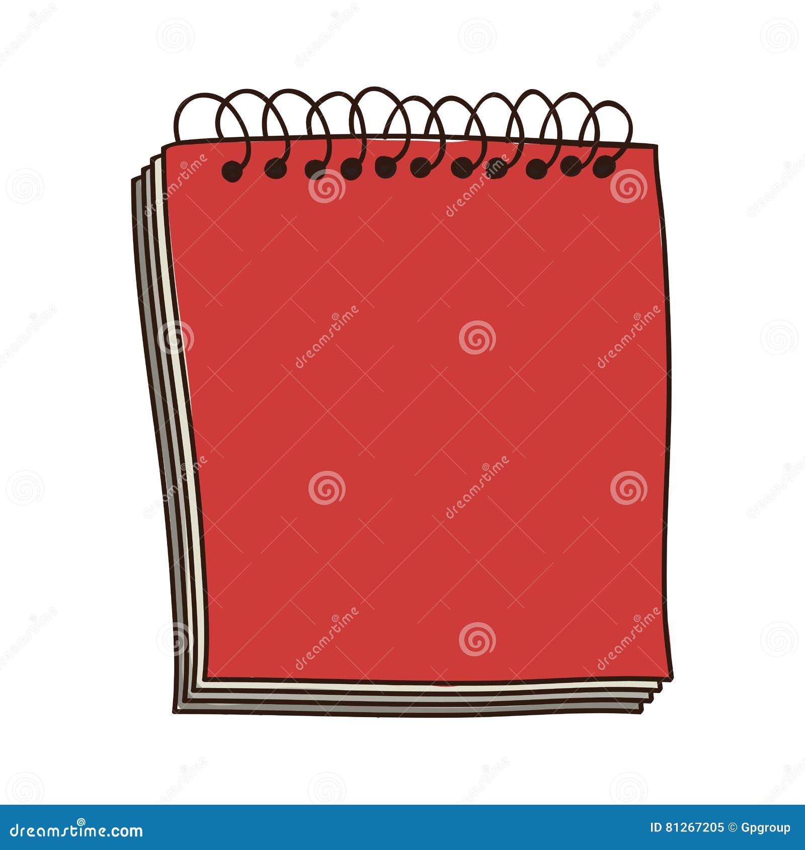 Colorful Notebook of Spiral in Red Stock Vector - Illustration of diary ...