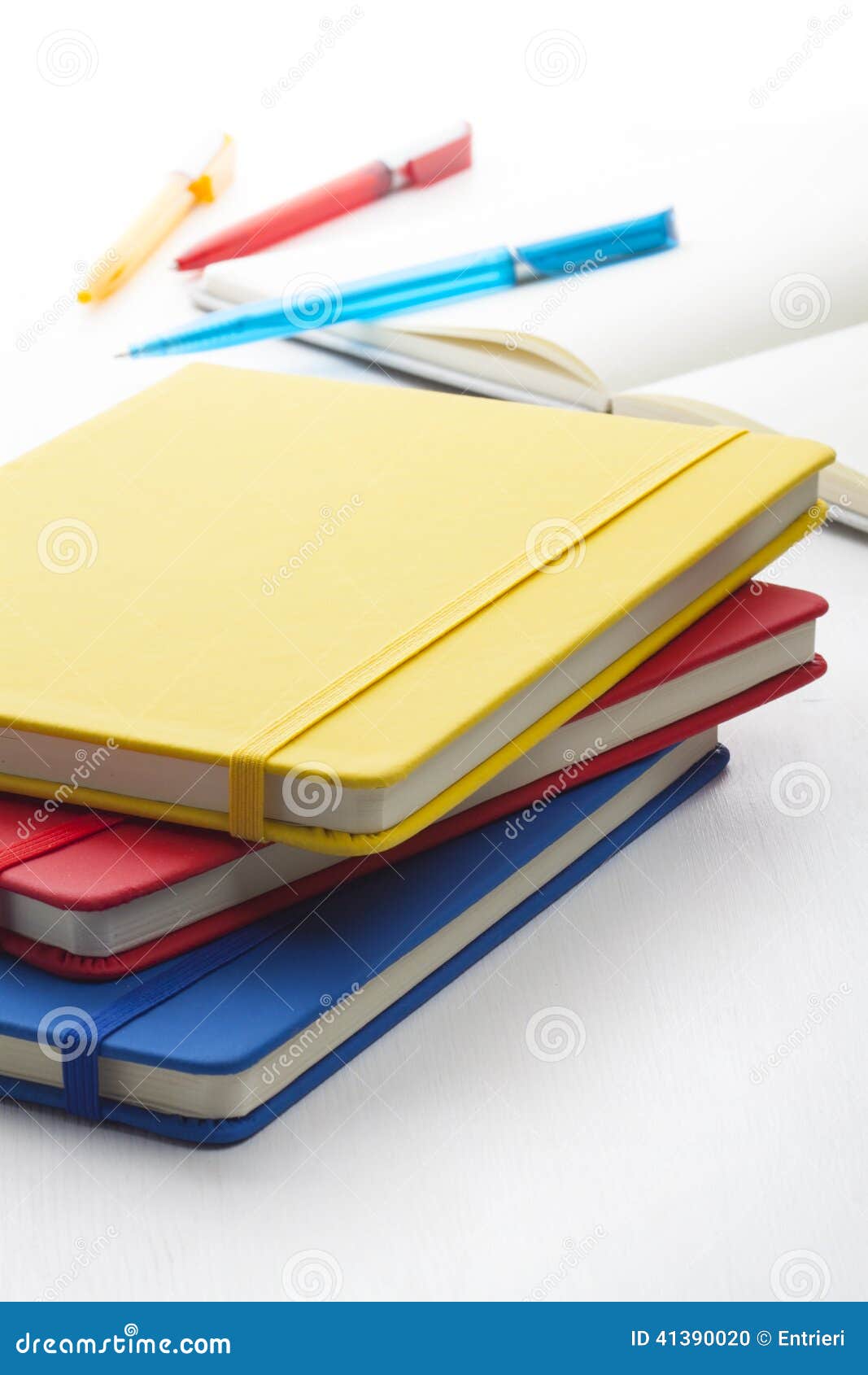 Colorful notebooks stock photo. Image of school, book - 41390020
