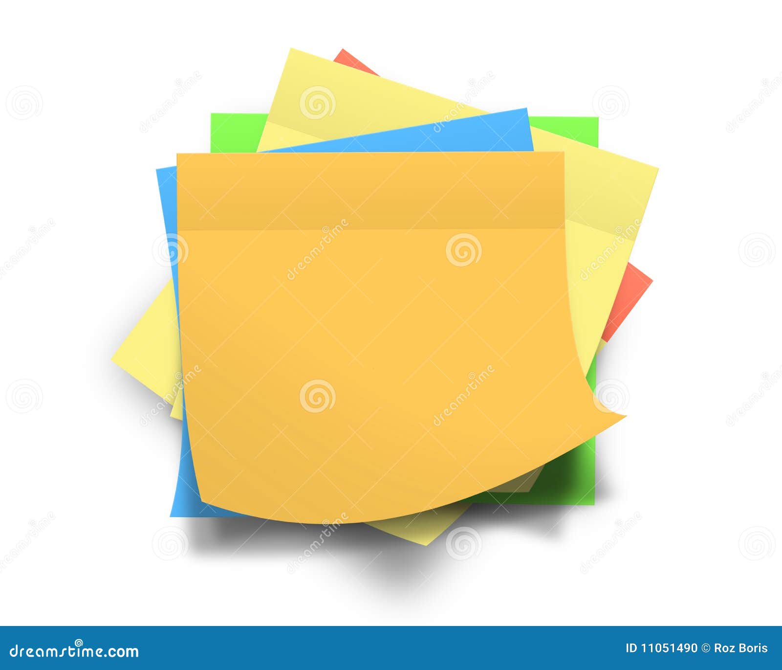 Colorful notes stock illustration. Illustration of tack - 11051490
