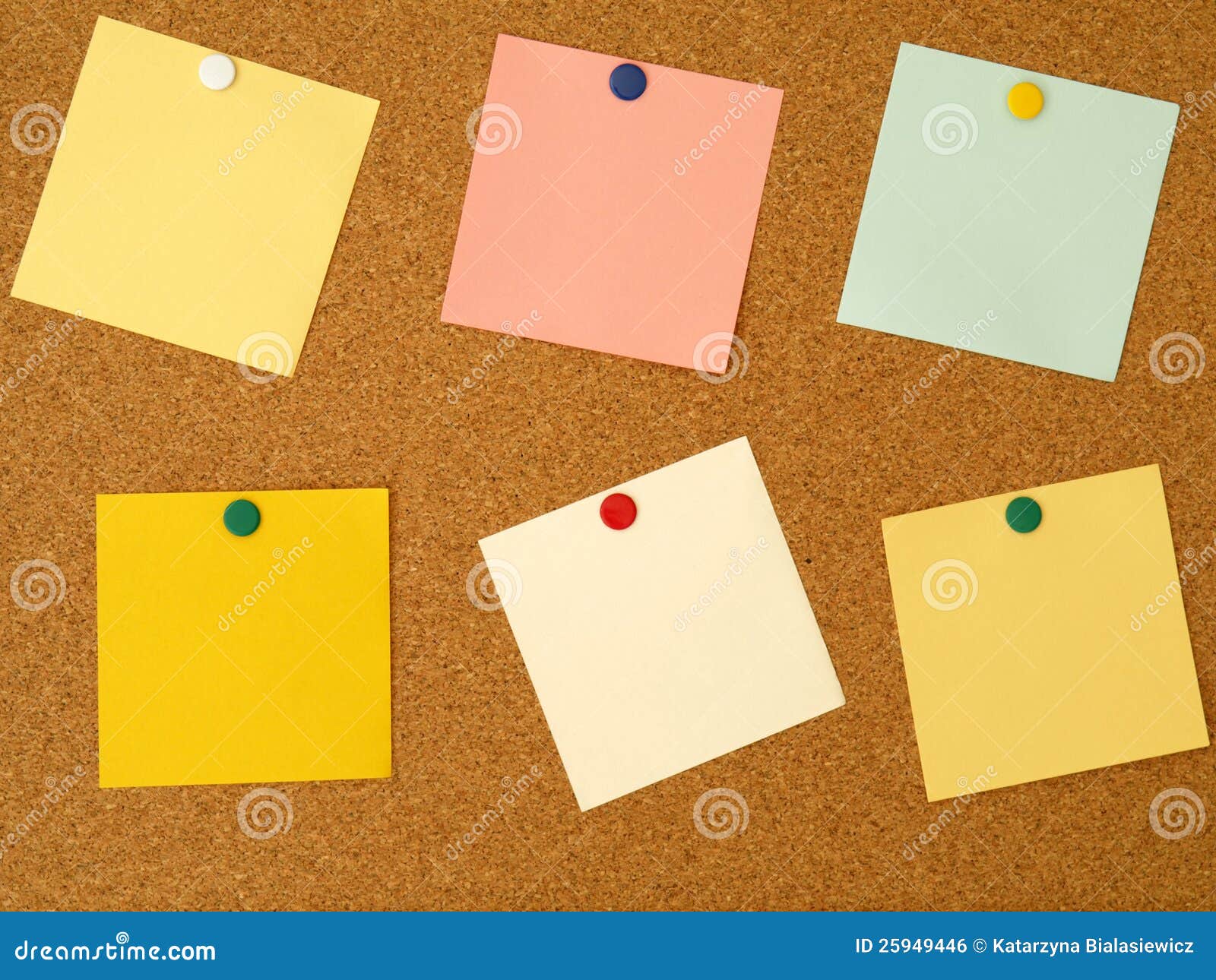 Colorful Notes Isolated On A Black Background. In The Office Basket ...