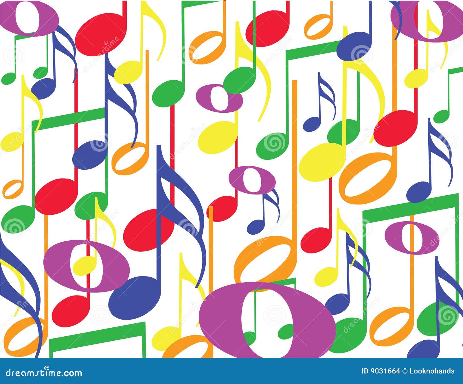 Colorful notes stock vector. Illustration of vector, song - 9031664