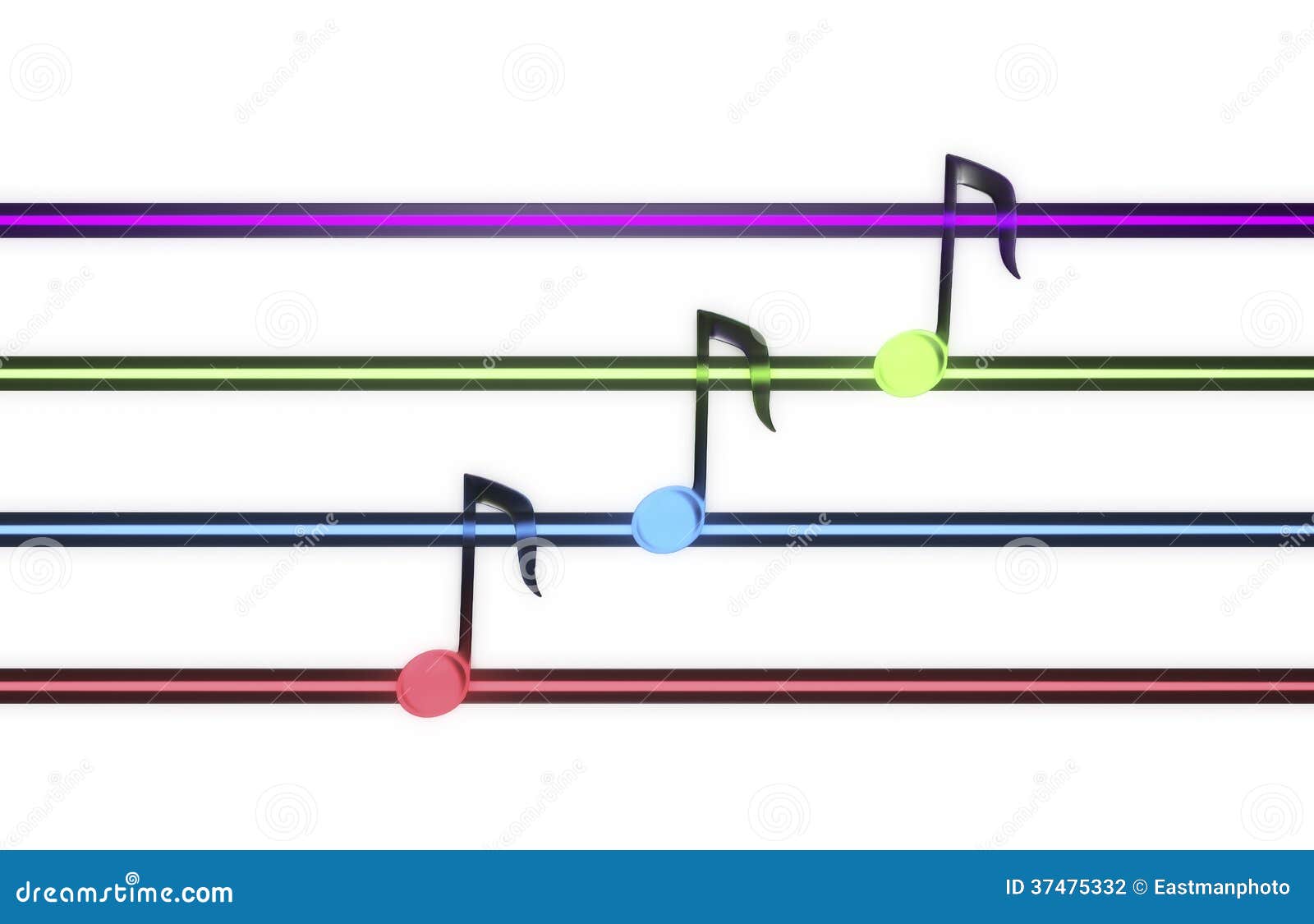 Colorful Notes stock illustration. Illustration of chord - 37475332