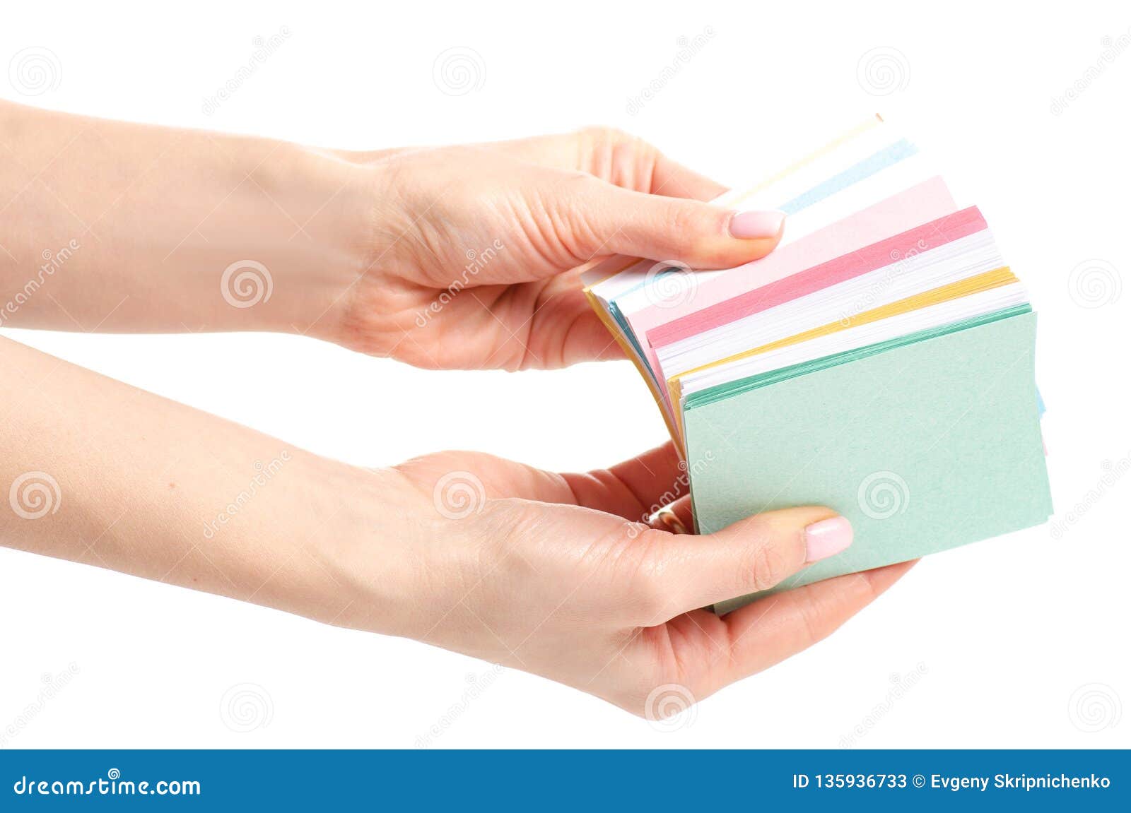 Colorful Notes Paper in Hand Stock Image - Image of memories ...