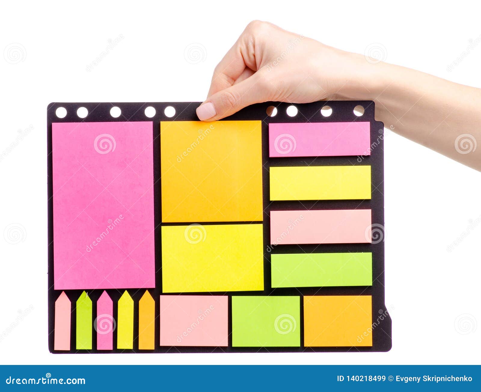 Colorful Notes Paper in Hand Stock Image - Image of background ...