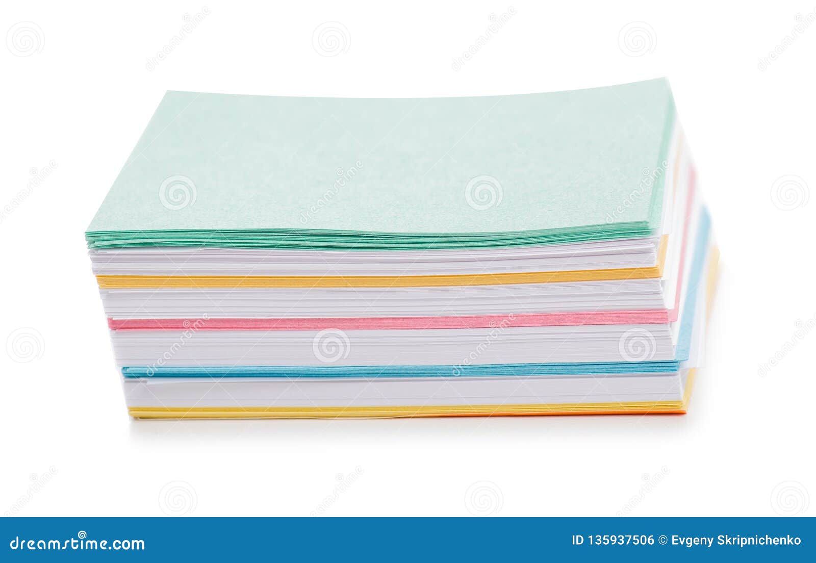 Colorful notes paper stock photo. Image of communication - 135937506