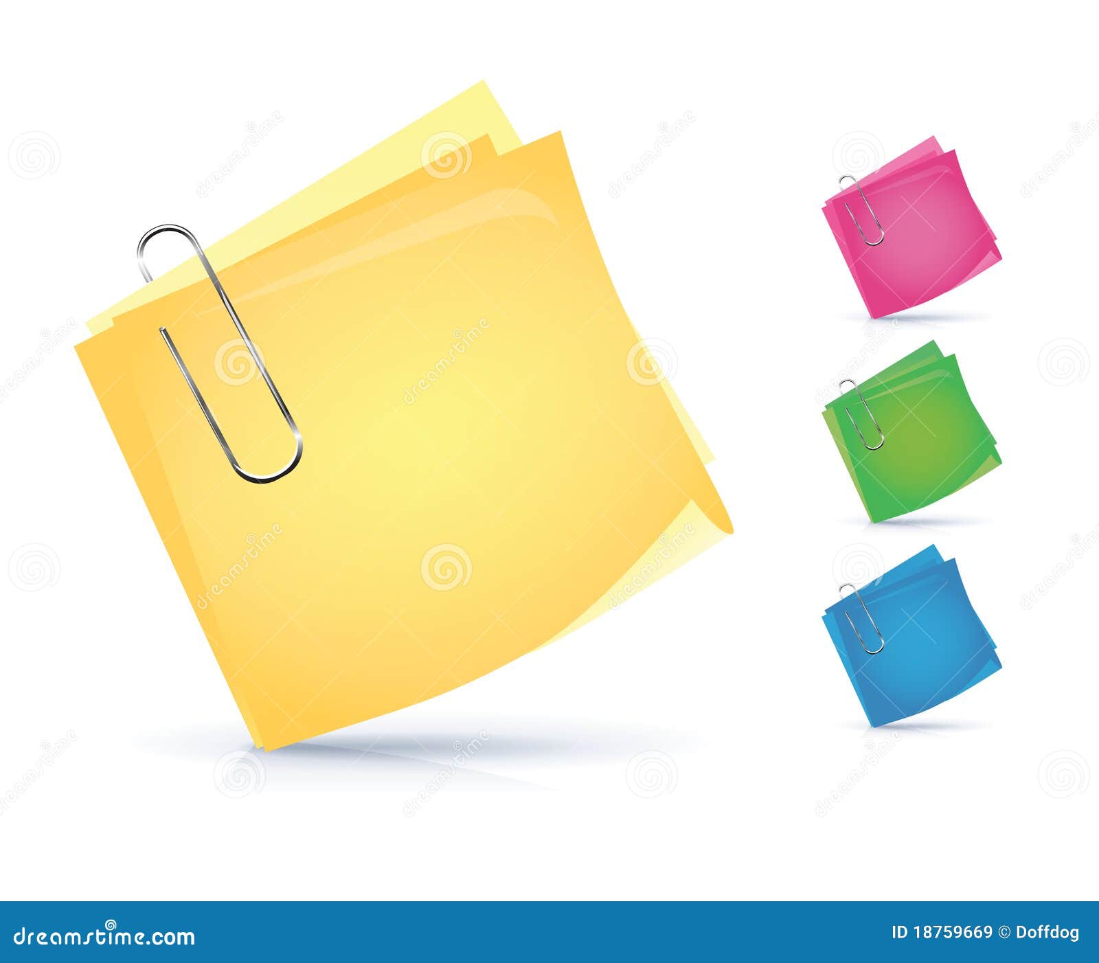 Colorful notice papers stock vector. Illustration of business - 18759669