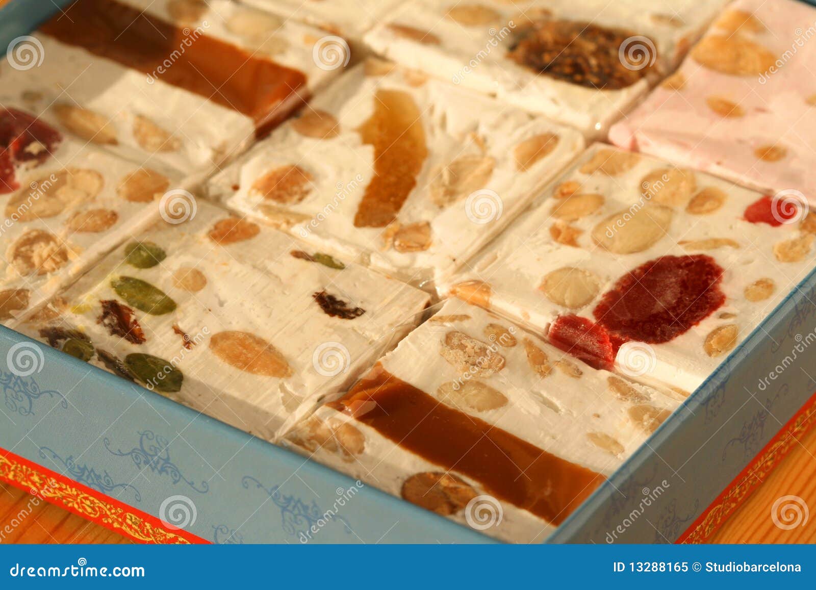 Colorful nougats stock image. Image of white, caramel - 13288165