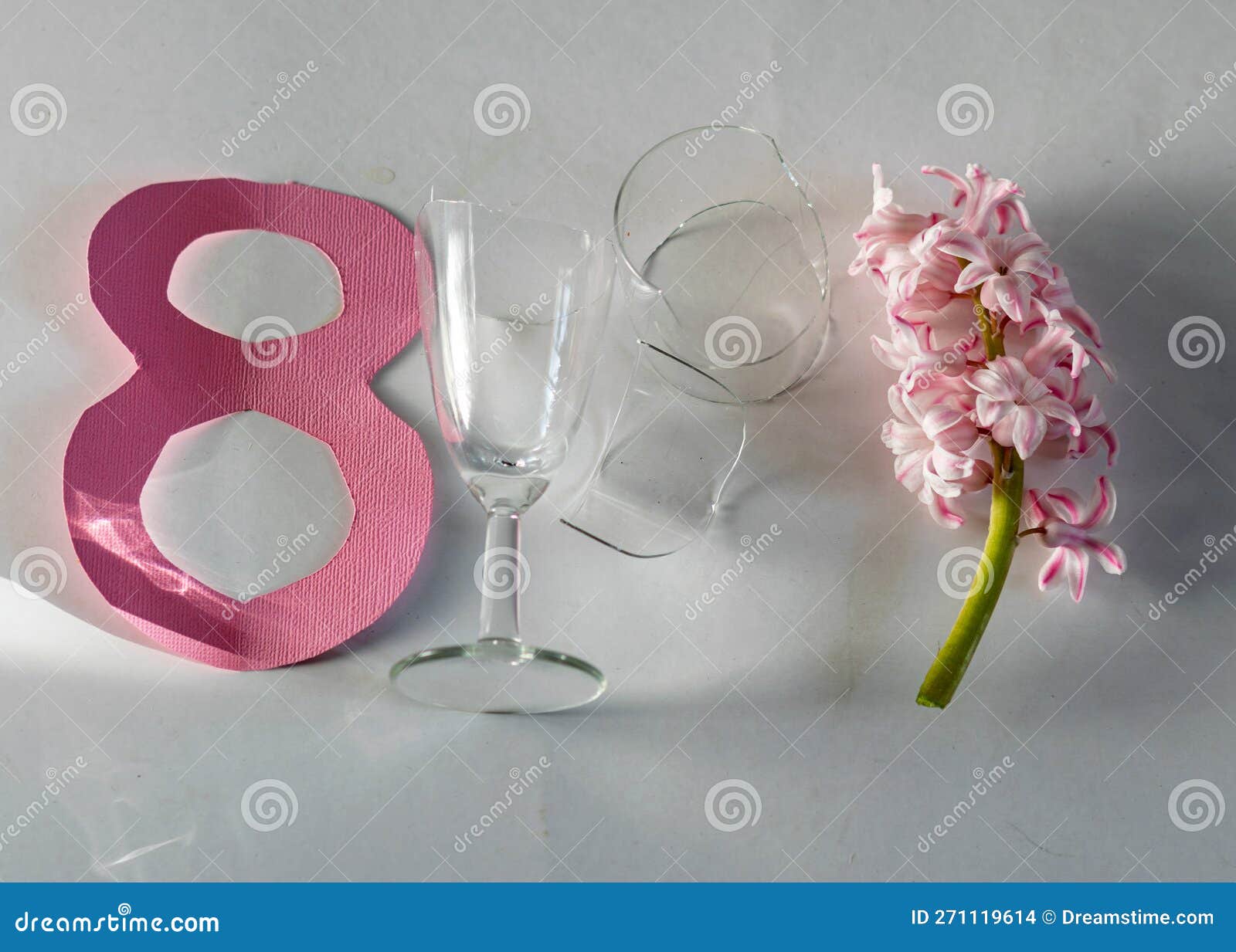 Colorful Number 8, Broken Glass, Flowers, Spring Stock Photo - Image of ...