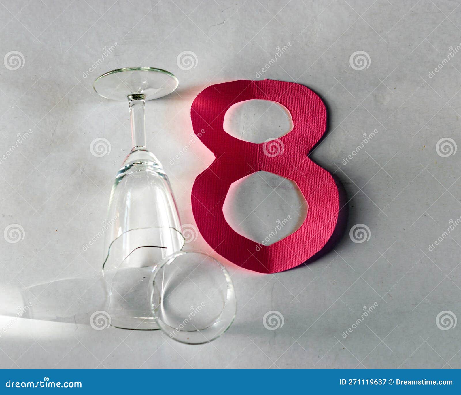 Colorful Number 8, Broken Glass, Flowers, Spring Stock Image - Image of ...