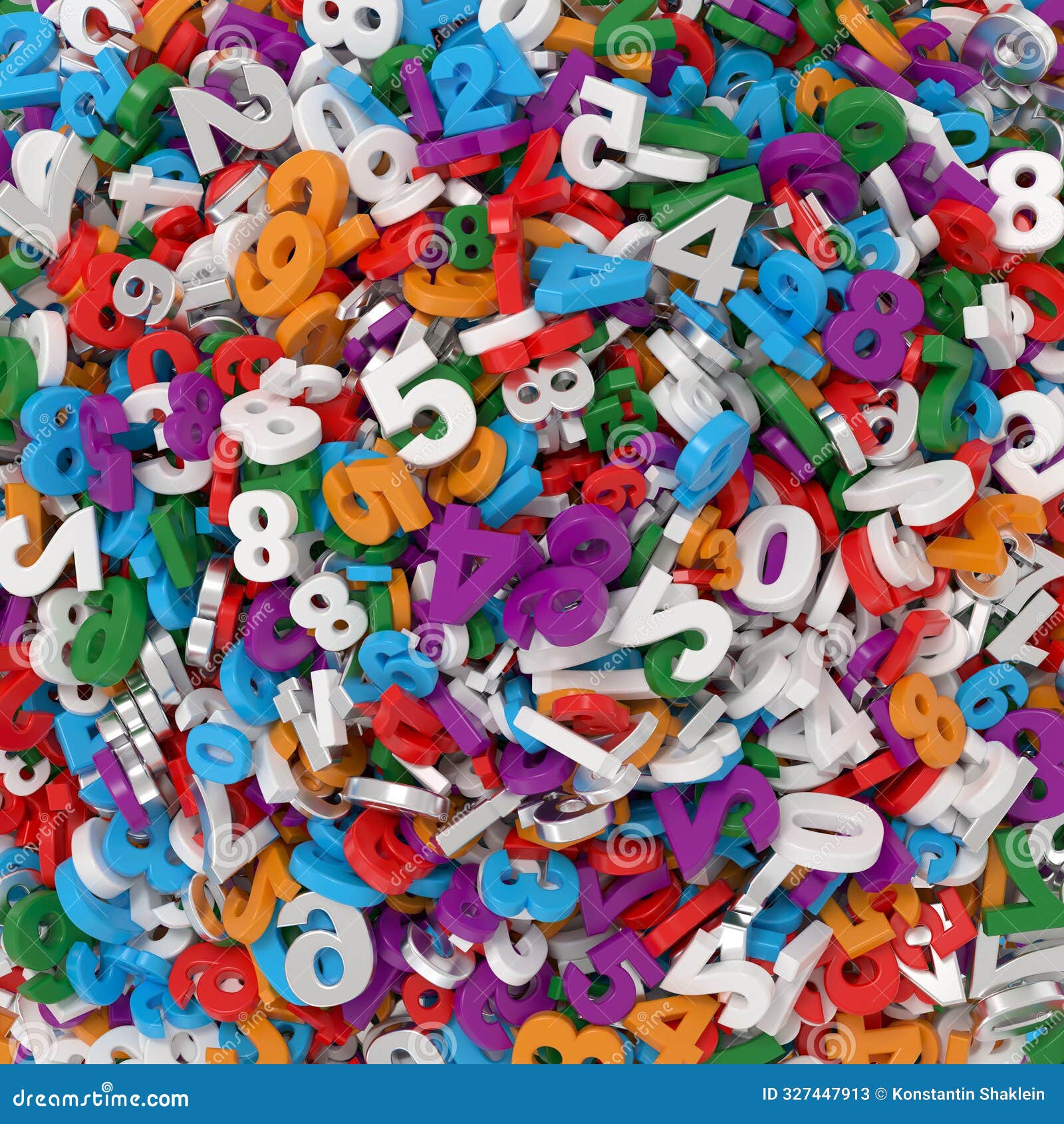 Colorful Number Chaos stock illustration. Illustration of heap - 327447913