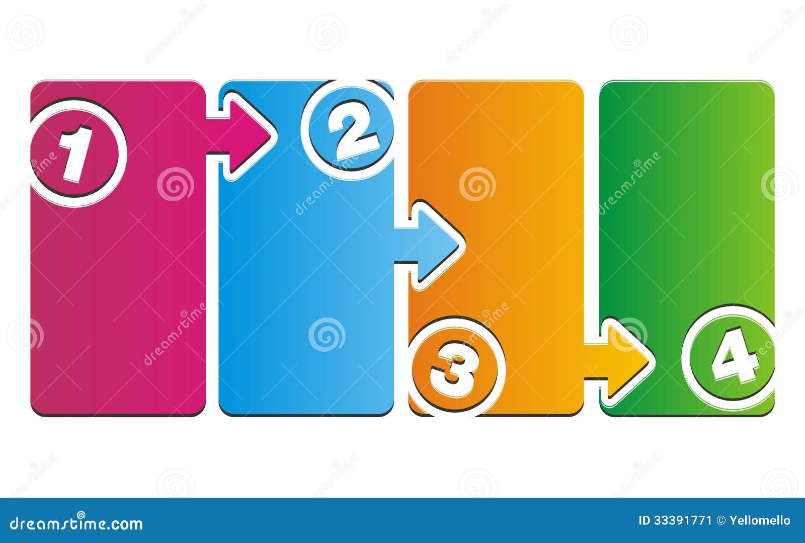 Colorful number step boxes stock illustration. Illustration of page ...