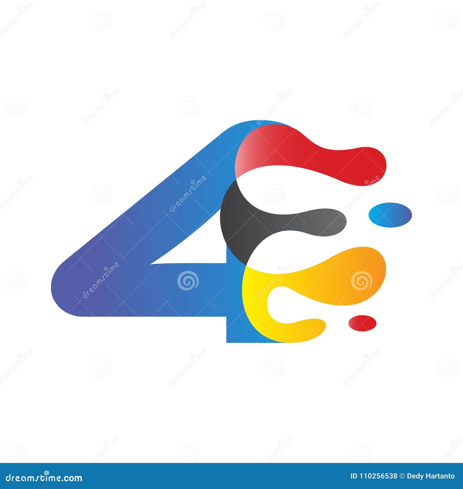 Colorful number template stock vector. Illustration of birthday - 110256538