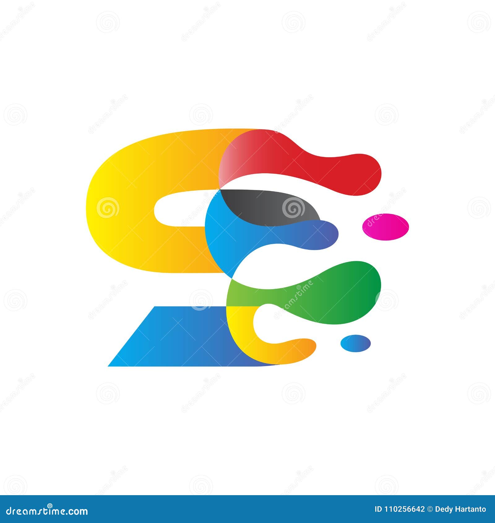 Colorful number template stock vector. Illustration of anniversary ...