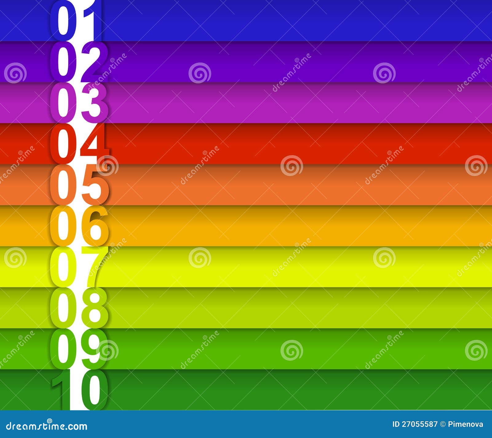 Colorful numbered banner stock vector. Illustration of paper - 27055587