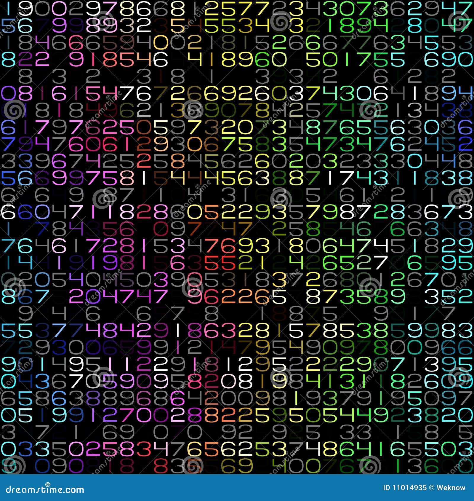 Colorful numbers stock illustration. Illustration of chart - 11014935