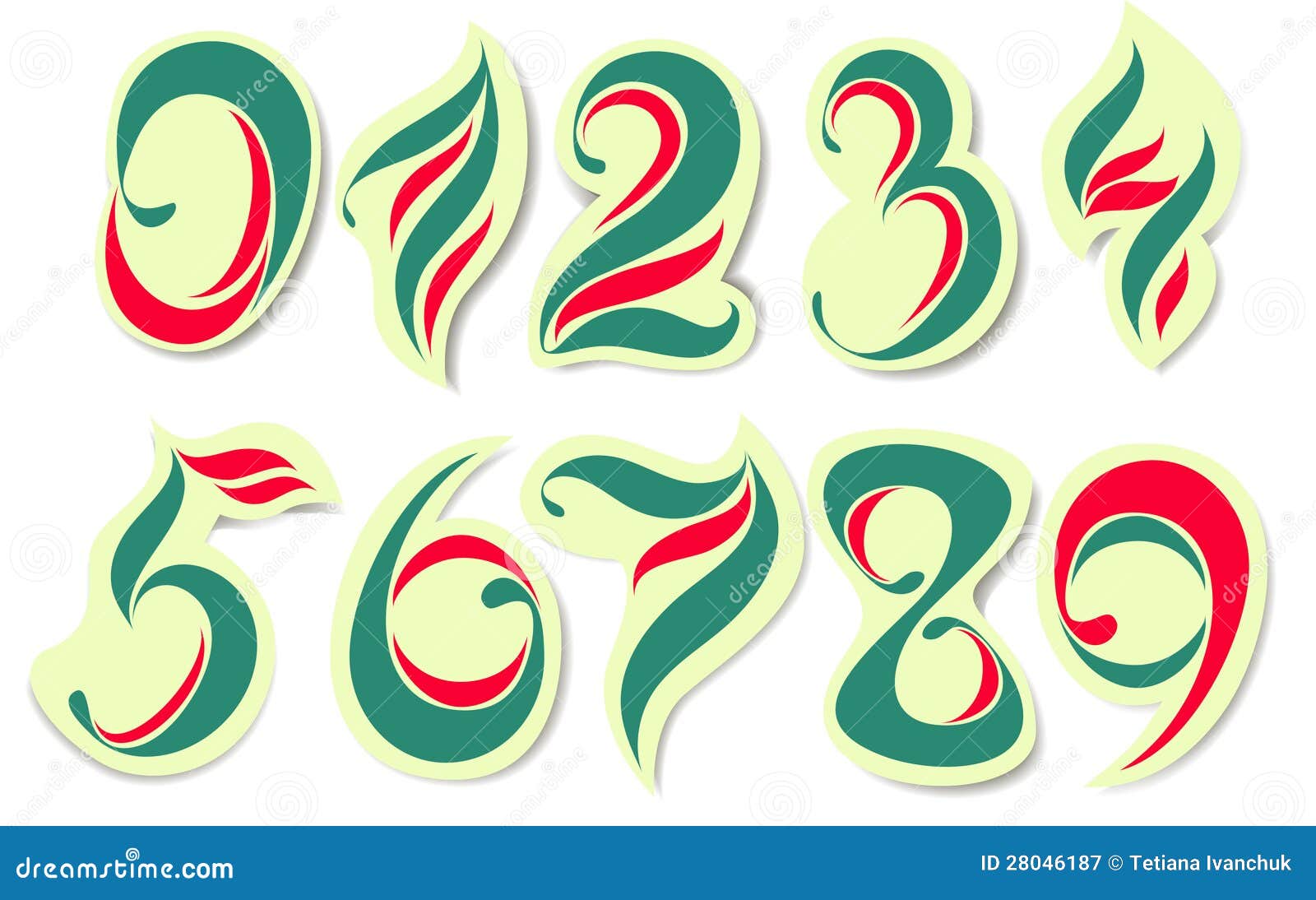 Colorful Numbers stock vector. Illustration of lawny - 28046187